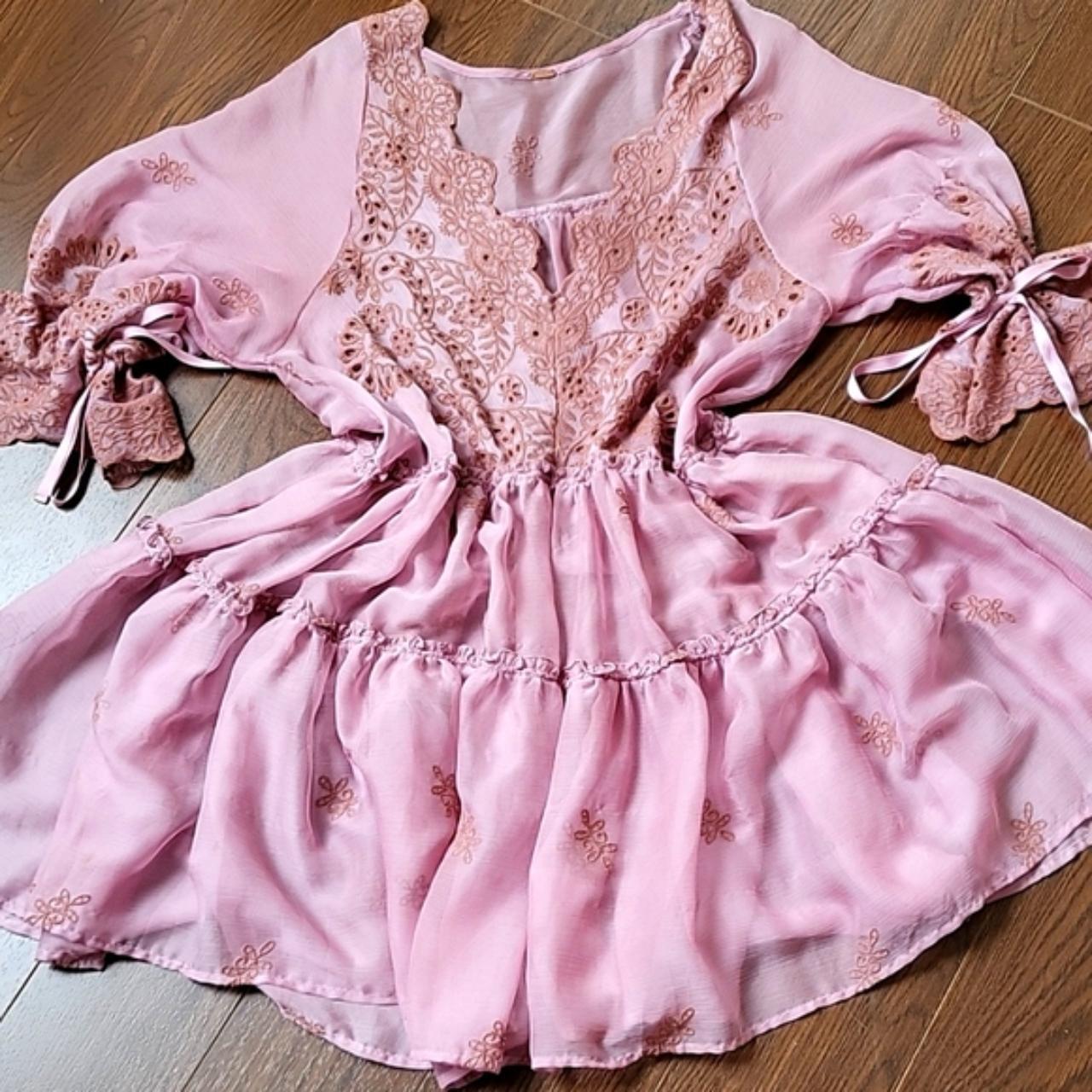 Free people cute tunic top or mini dress ptp... - Depop