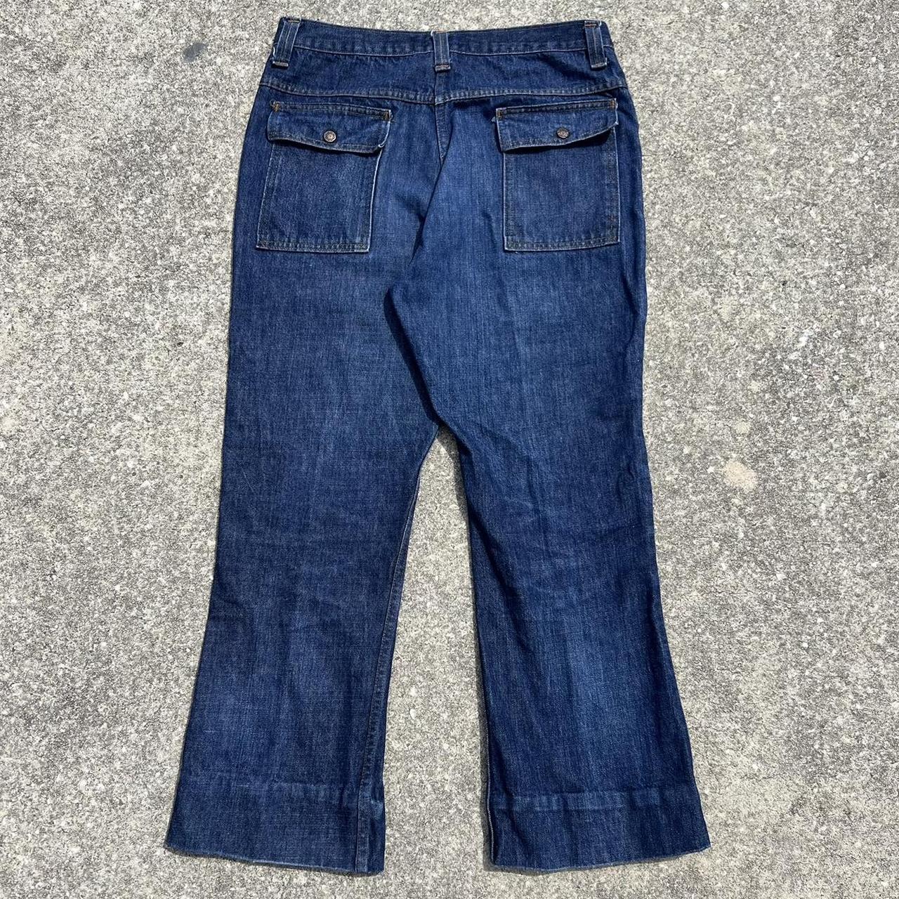 Blue, 70s, Levi bush jeans rep (kmart presumably)... - Depop