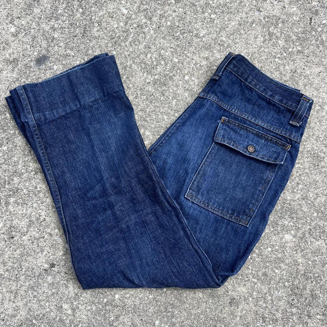 Blue, 70s, Levi bush jeans rep (kmart presumably)... - Depop