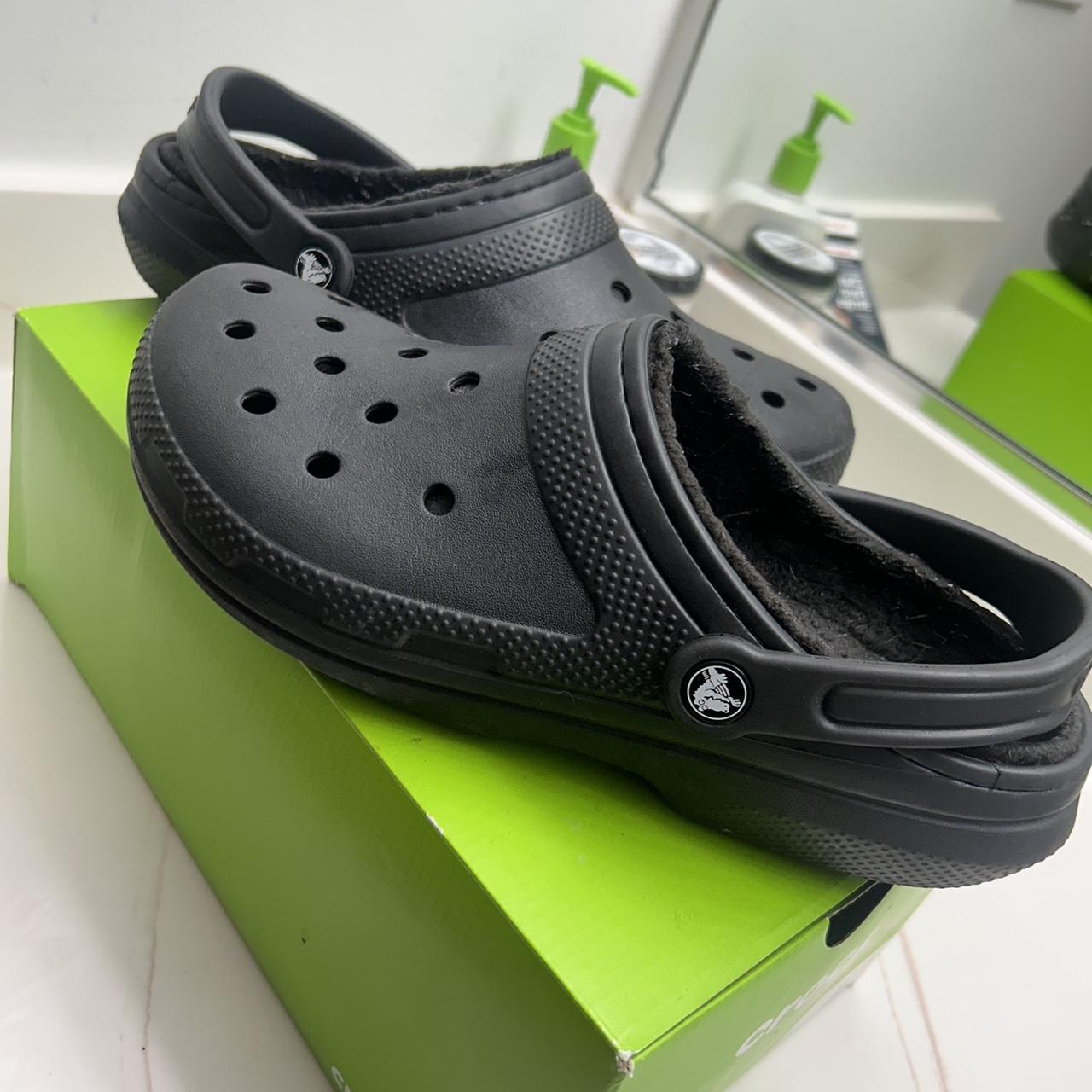 Fuzzy Lined crocs - Depop