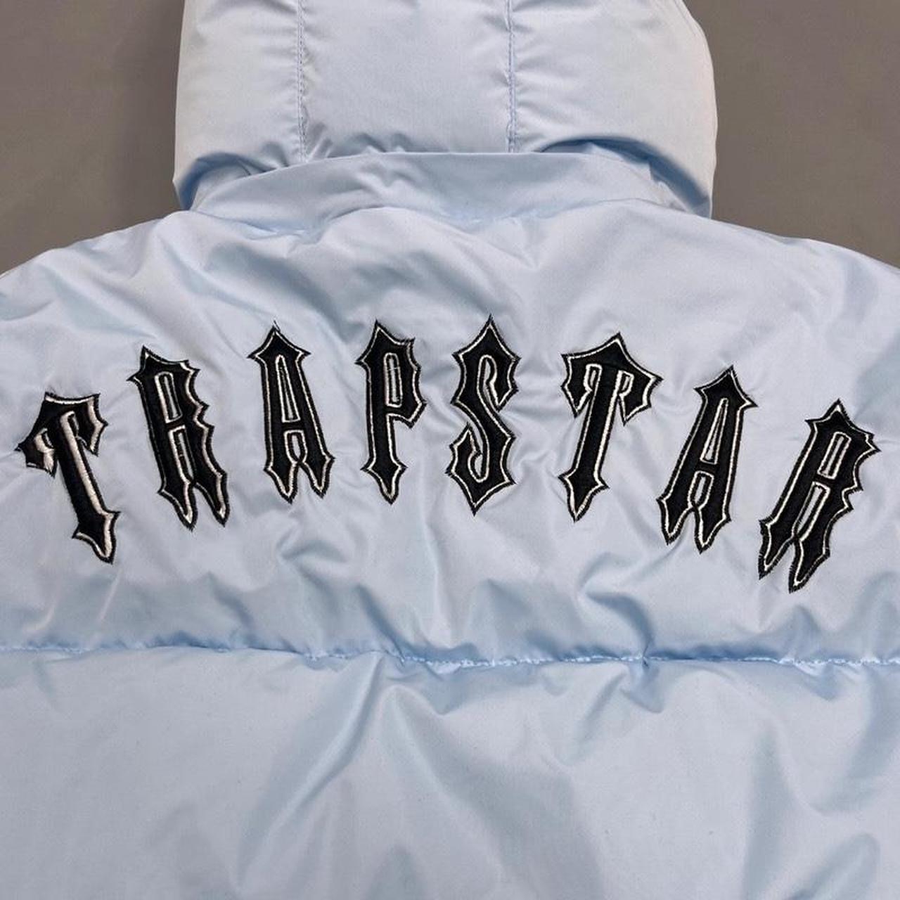 Trapstar jacket puffer ice blue brand new - Depop