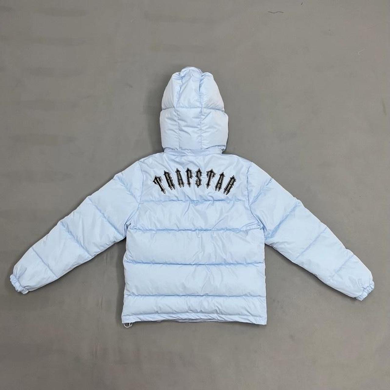 Trapstar jacket puffer ice blue brand new - Depop