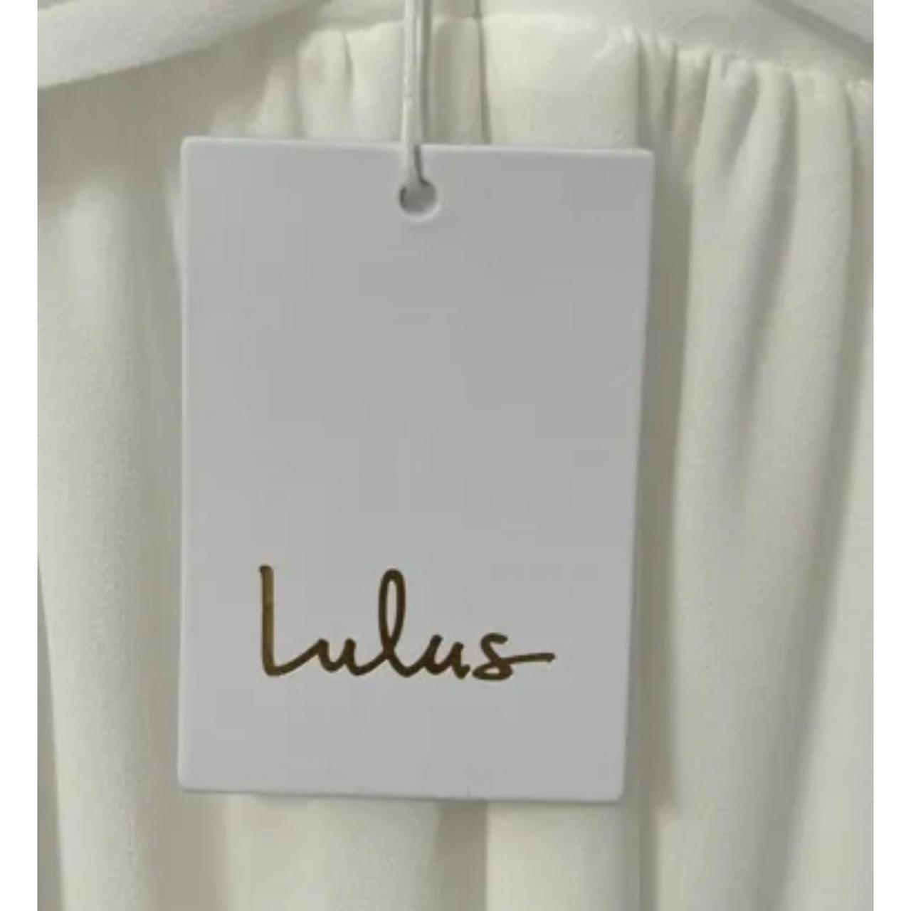 LuLu's White Heavenly Hue Side Slit Sleeveless... - Depop