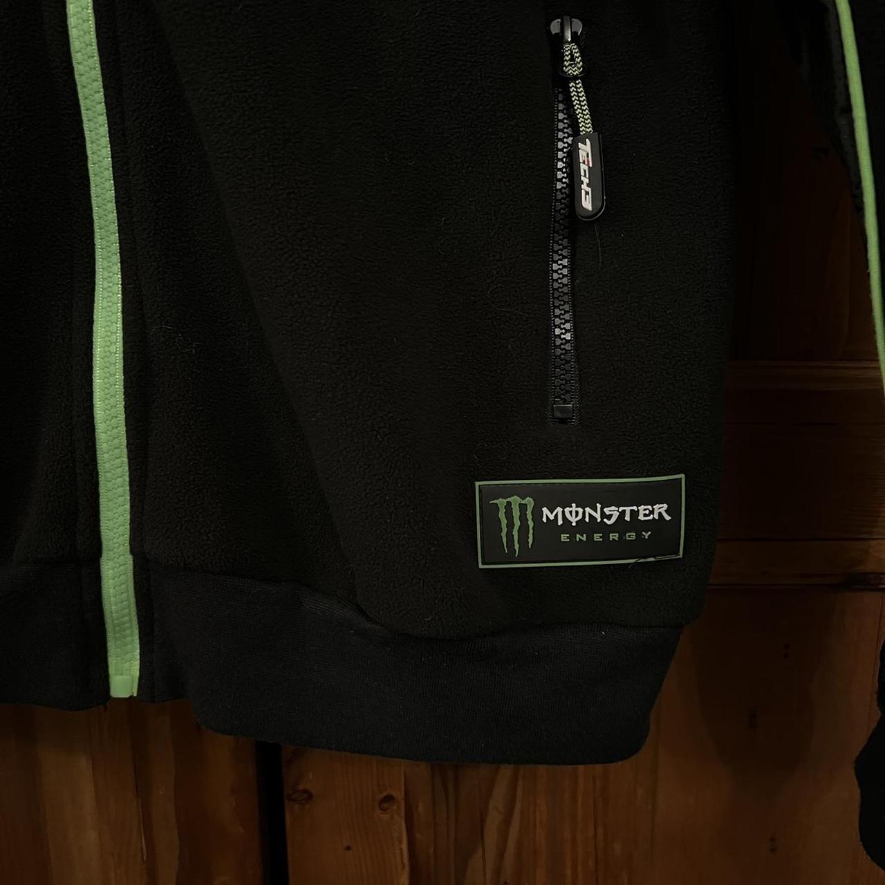 Monster Energy zip up jacket Fleece jacket with... - Depop