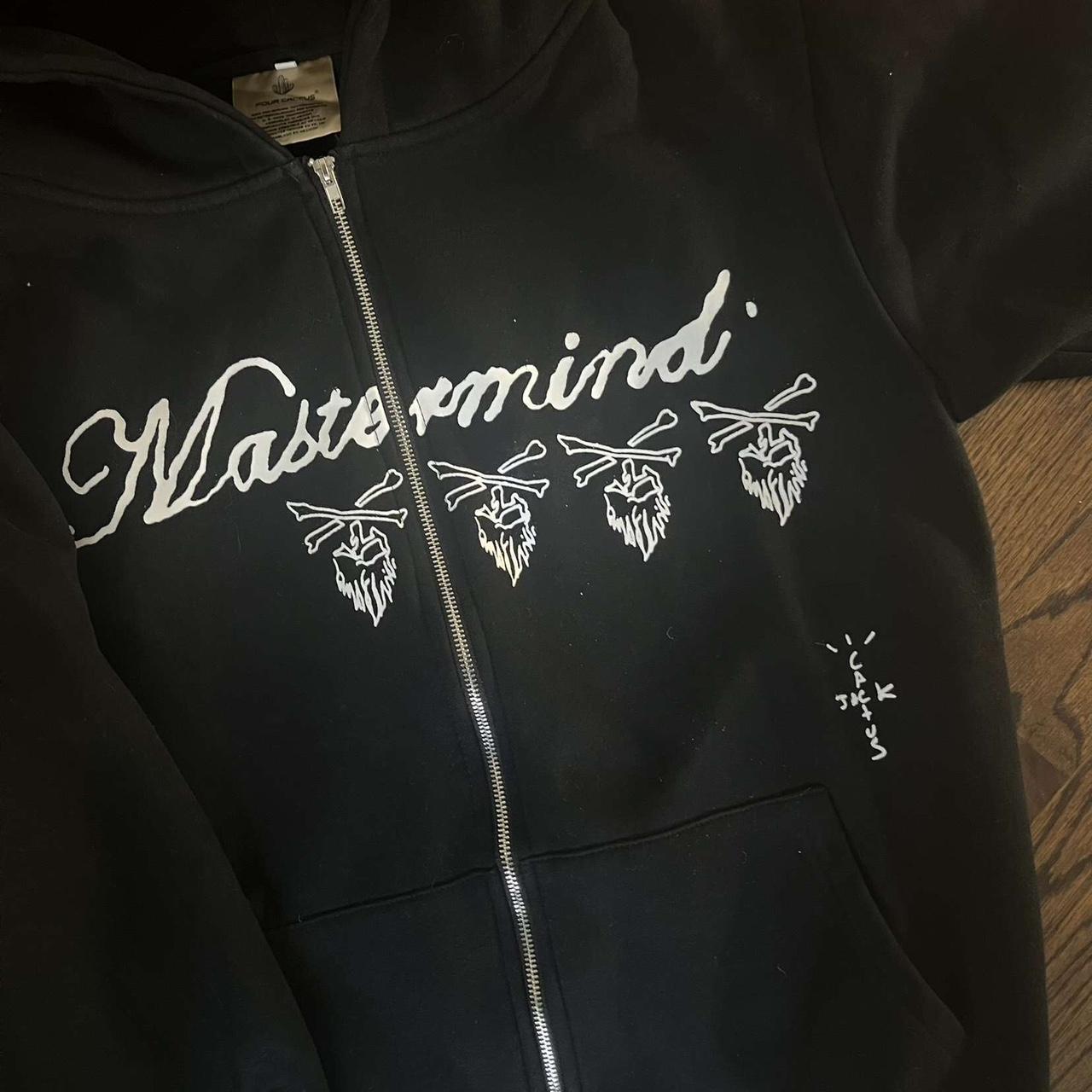 Travis Scott “Mastermind” Zip Up y2k Hoodie Like... - Depop