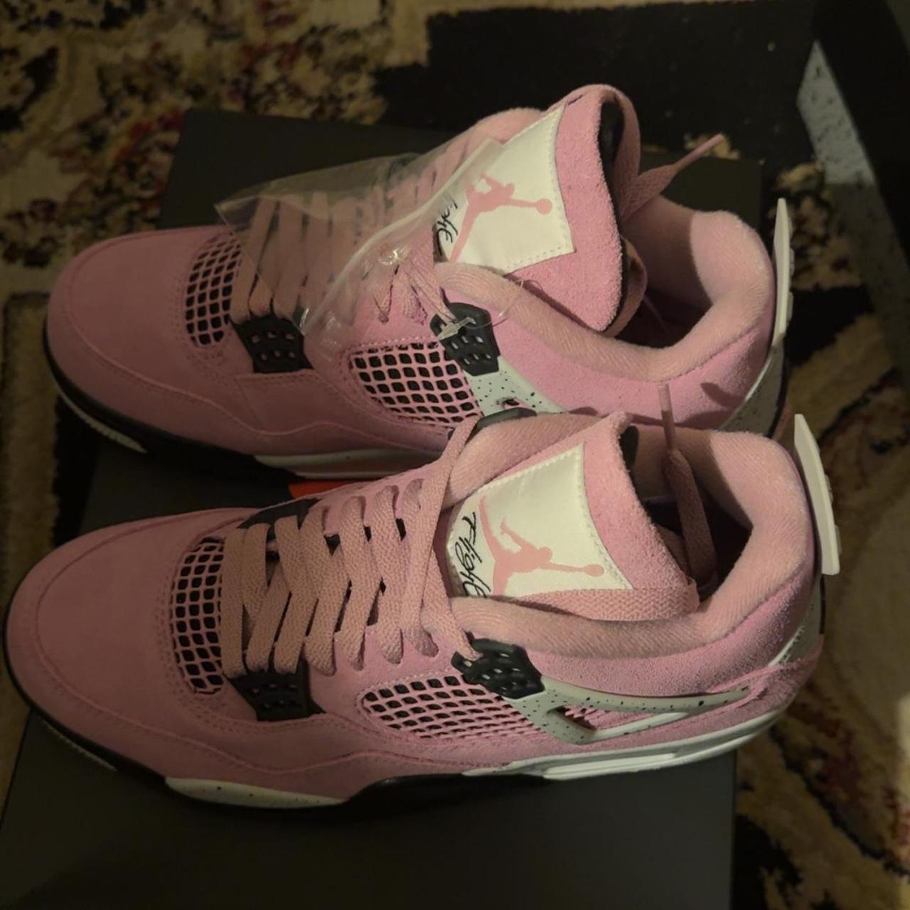 Pink orchid Jordan 4s - Depop