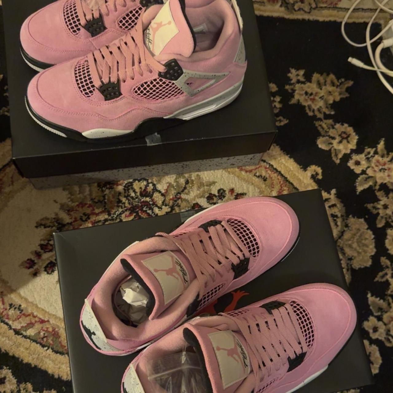 Pink orchid Jordan 4s - Depop