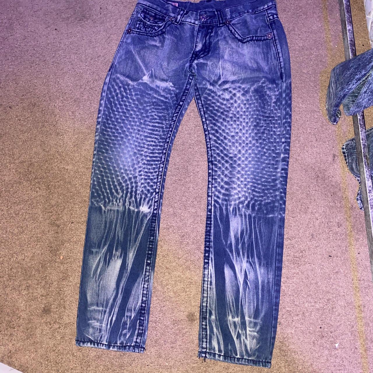 BLUE AND WHITE TRUEYS🔥 - BLACK STITCHING - SIZE 36 -... - Depop