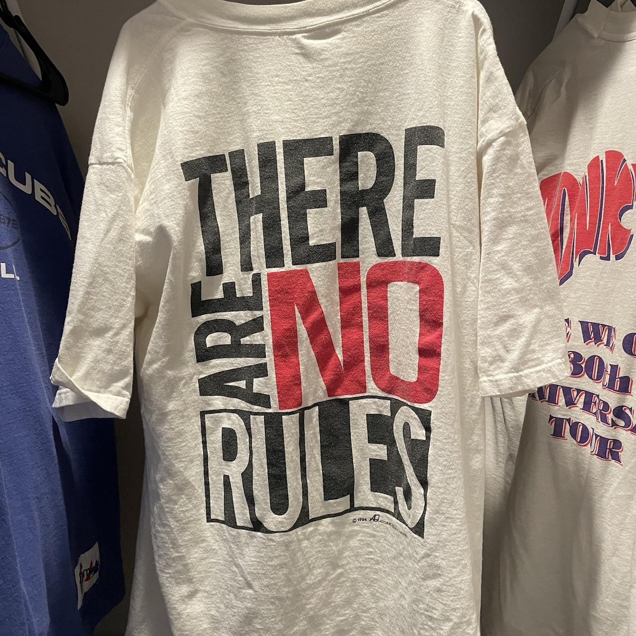 1990s "There Are No Rules" racing t-shirt in white... - Depop