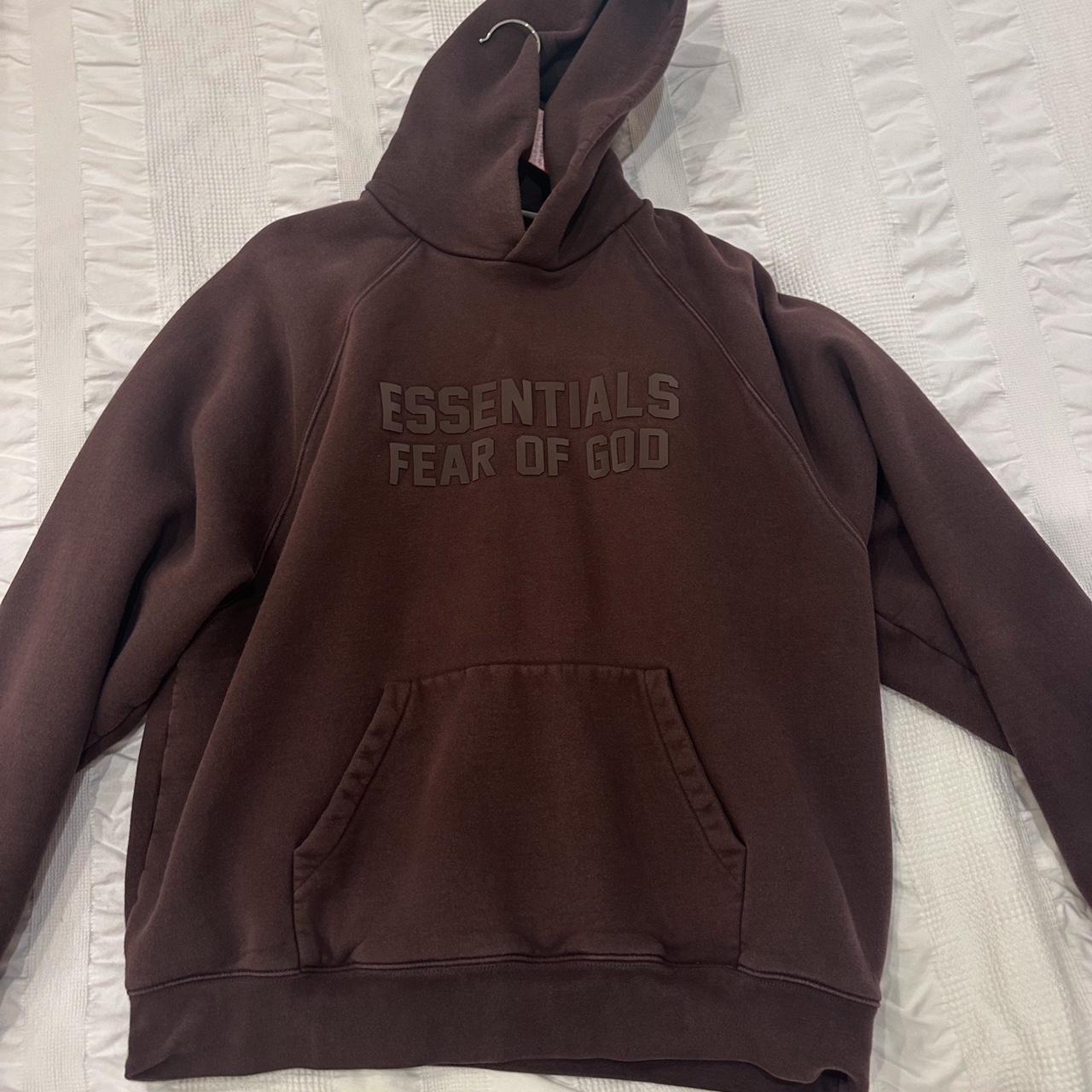 Large essentials hoody Worn once Perfect baggy ratio - Depop