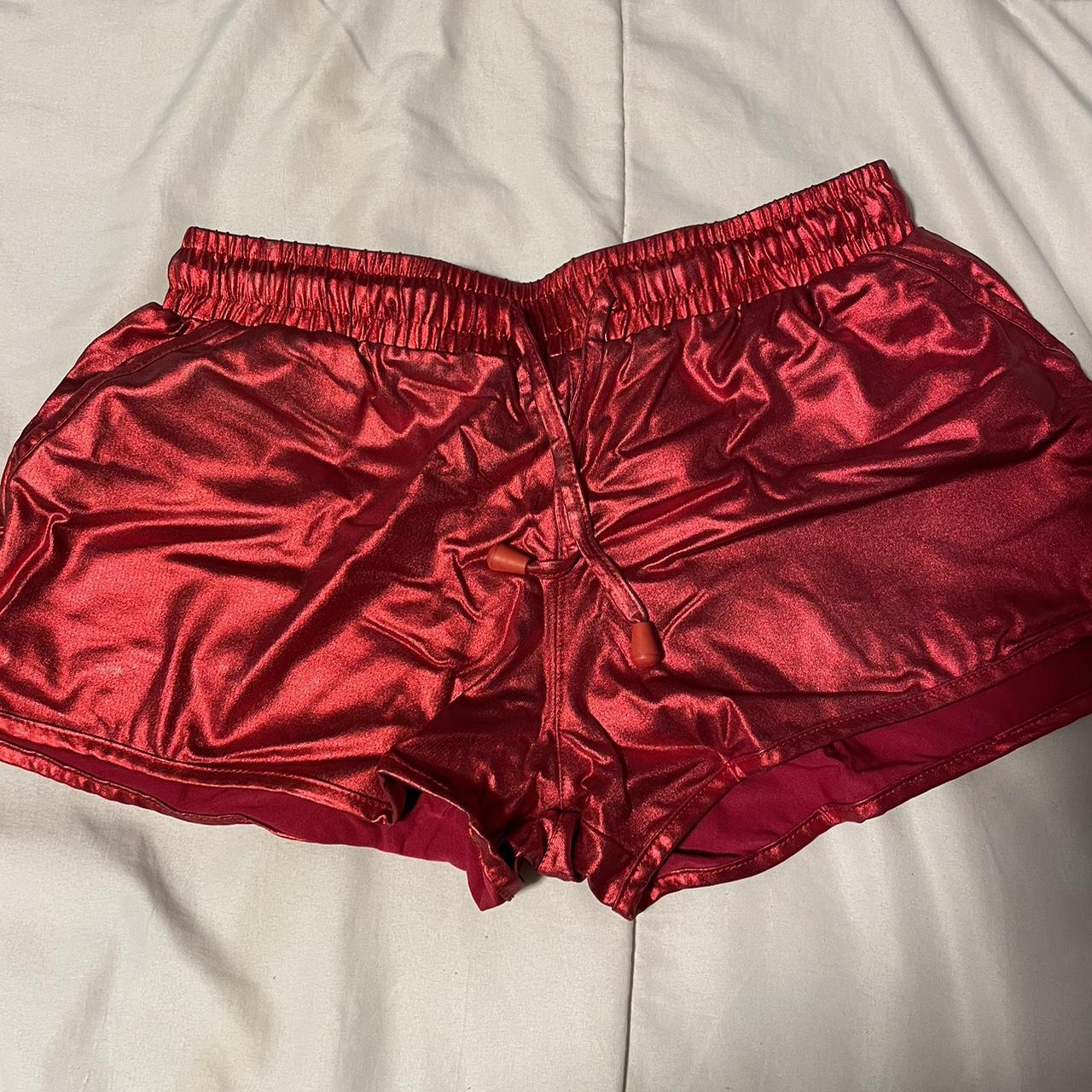 Shiny Red Booty Shorts From Amazon Size Large But Depop