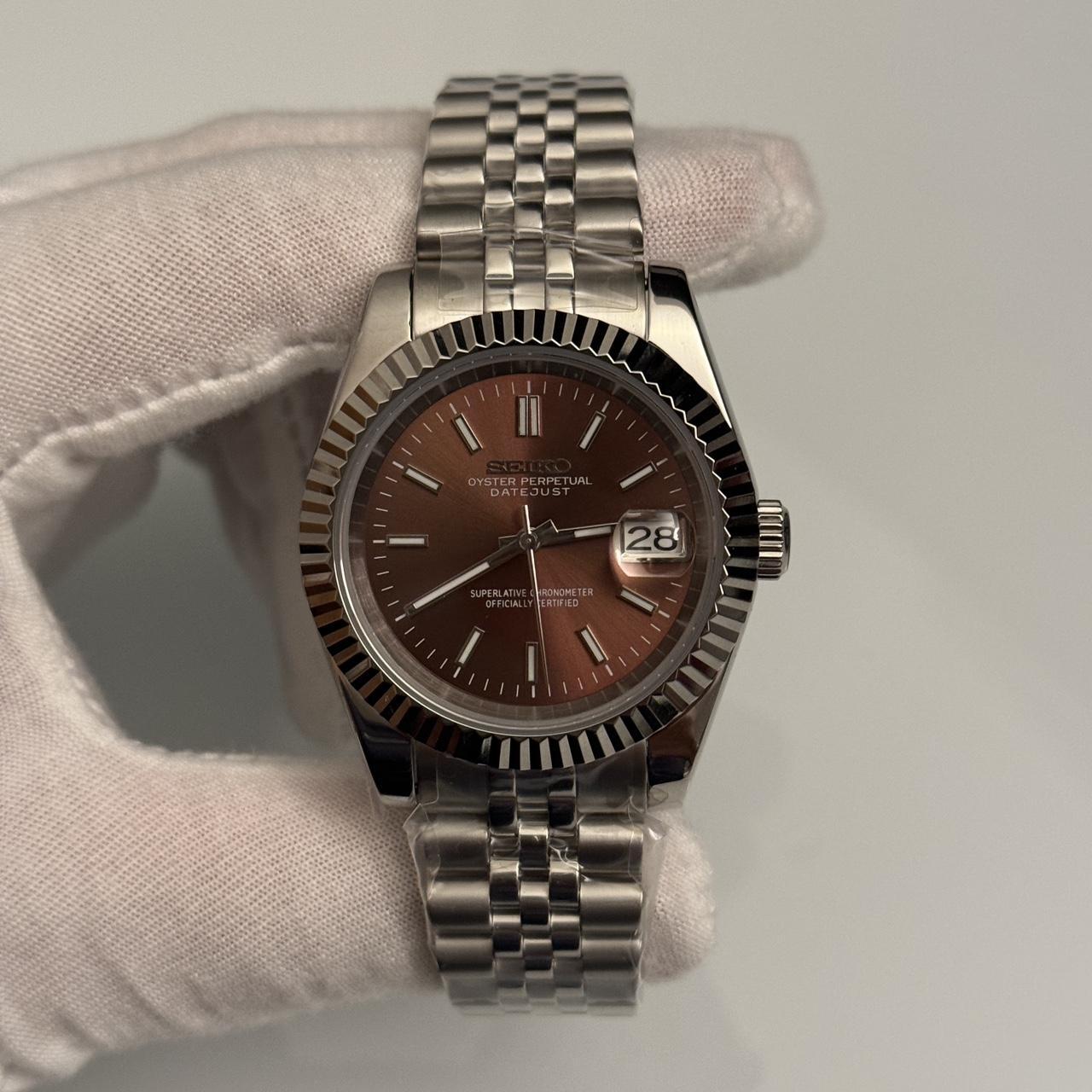Seiko Chocolate Dial 40mm Datejust Jubilee Watch. ... - Depop