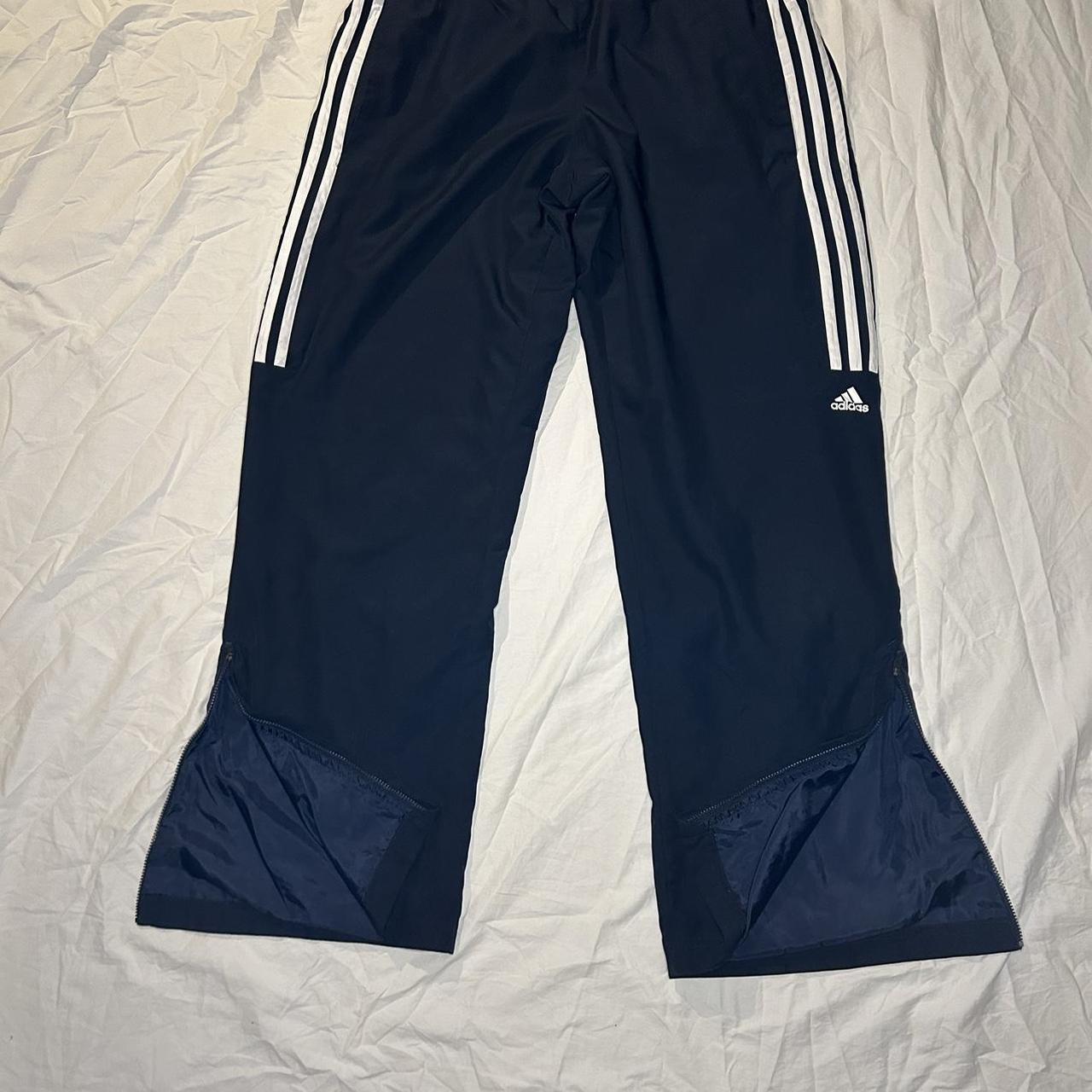 Black Adidas Sweat Pants Zipper on side of legs - Depop