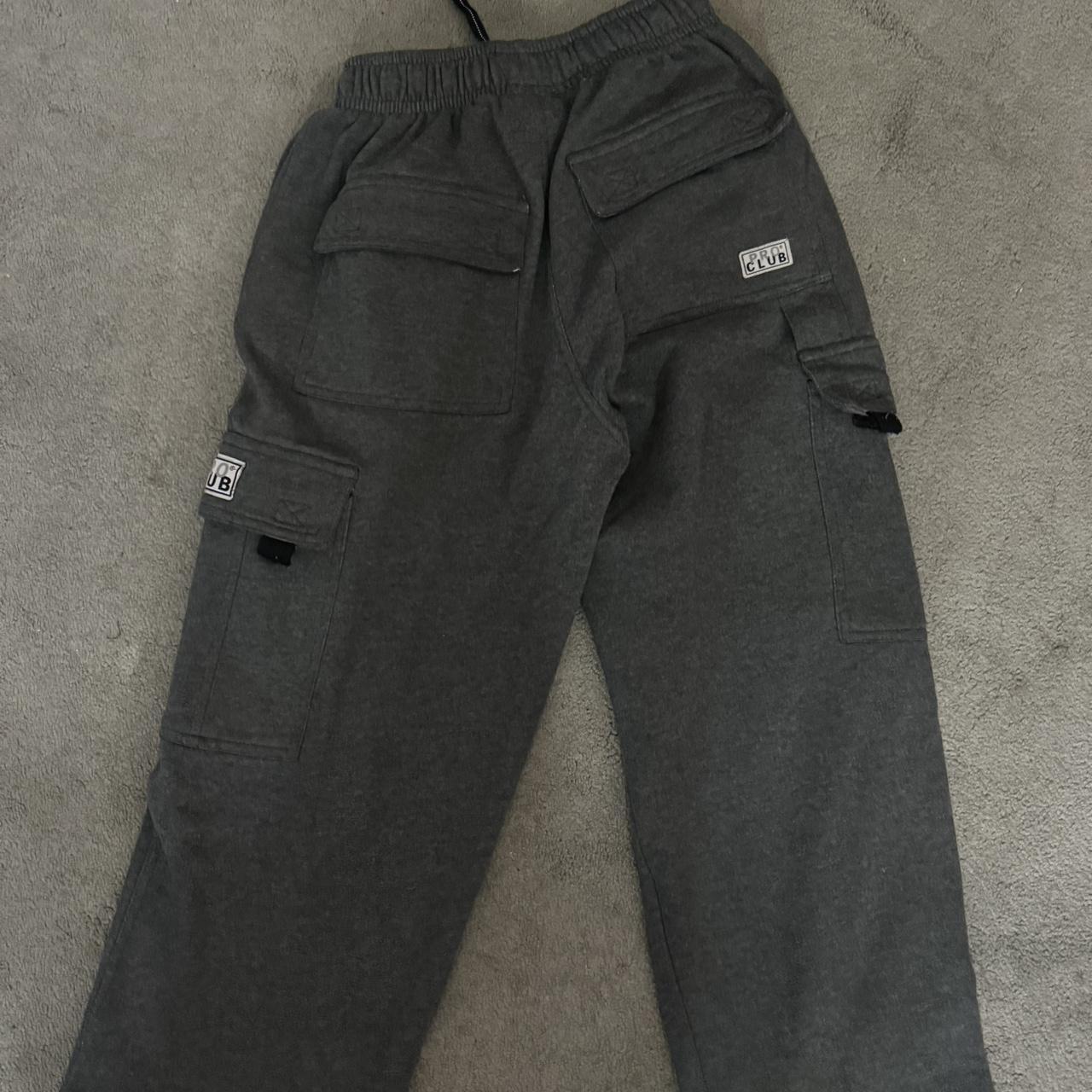 Pro club dark grey charcoal sweats No band on the... - Depop