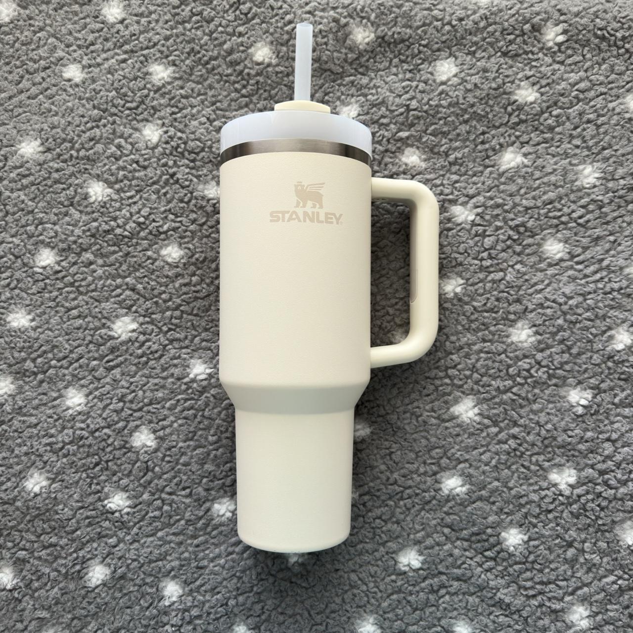 Cream/tan Stanley cup Gently used - Depop