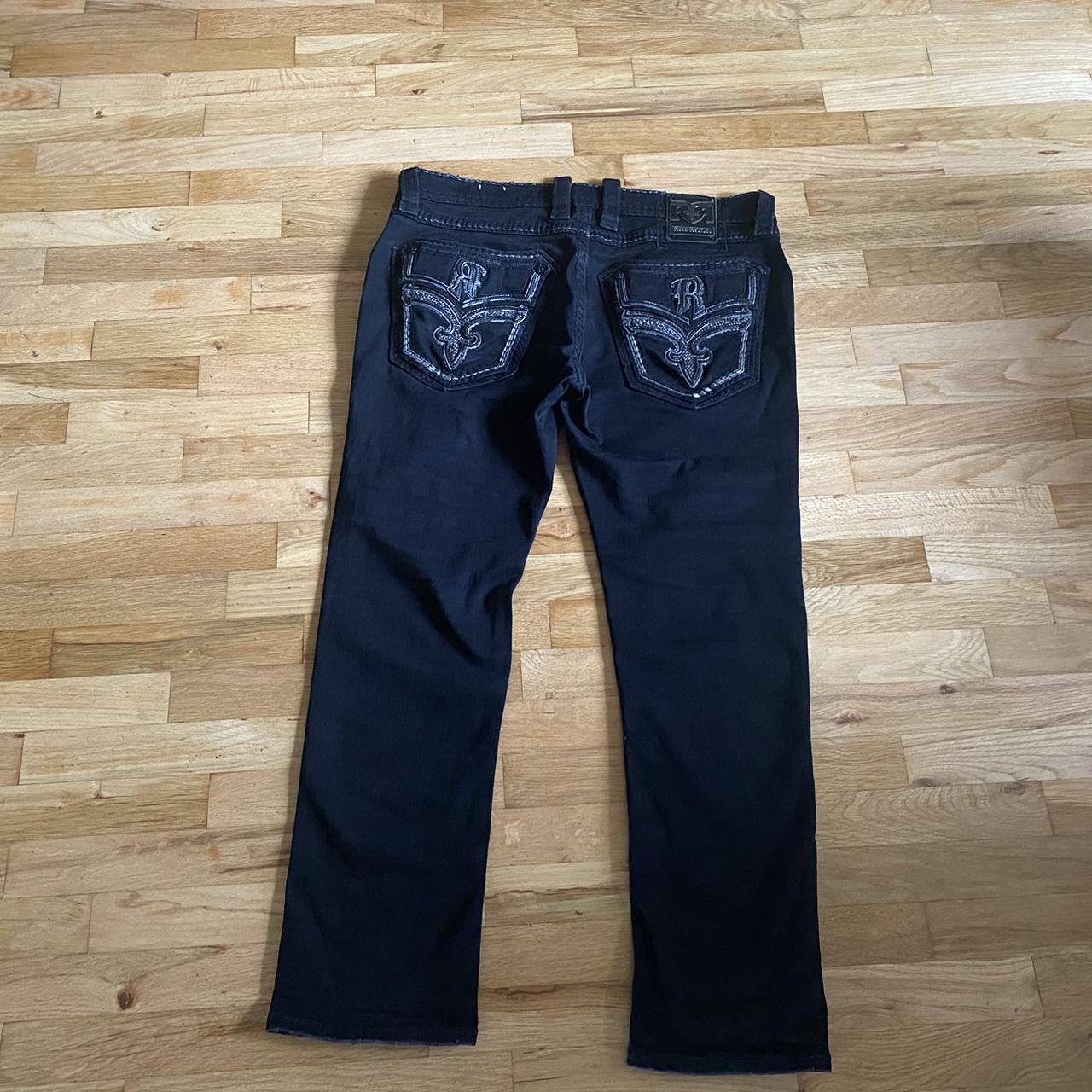 Men’s black Rock Revival pants Straight Rishi fit... - Depop