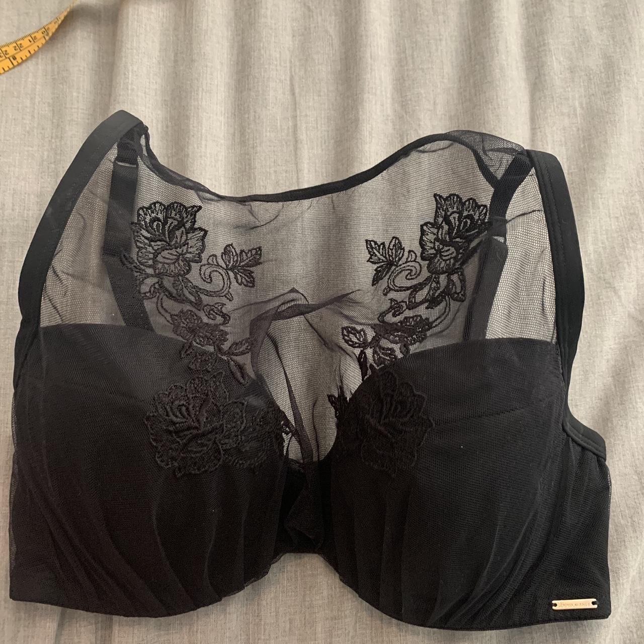 boux avenue high neck embroidered mesh bra... - Depop