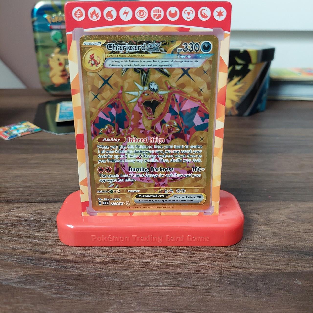 Gold Charizard EX Comes As You See It Magnetic... - Depop