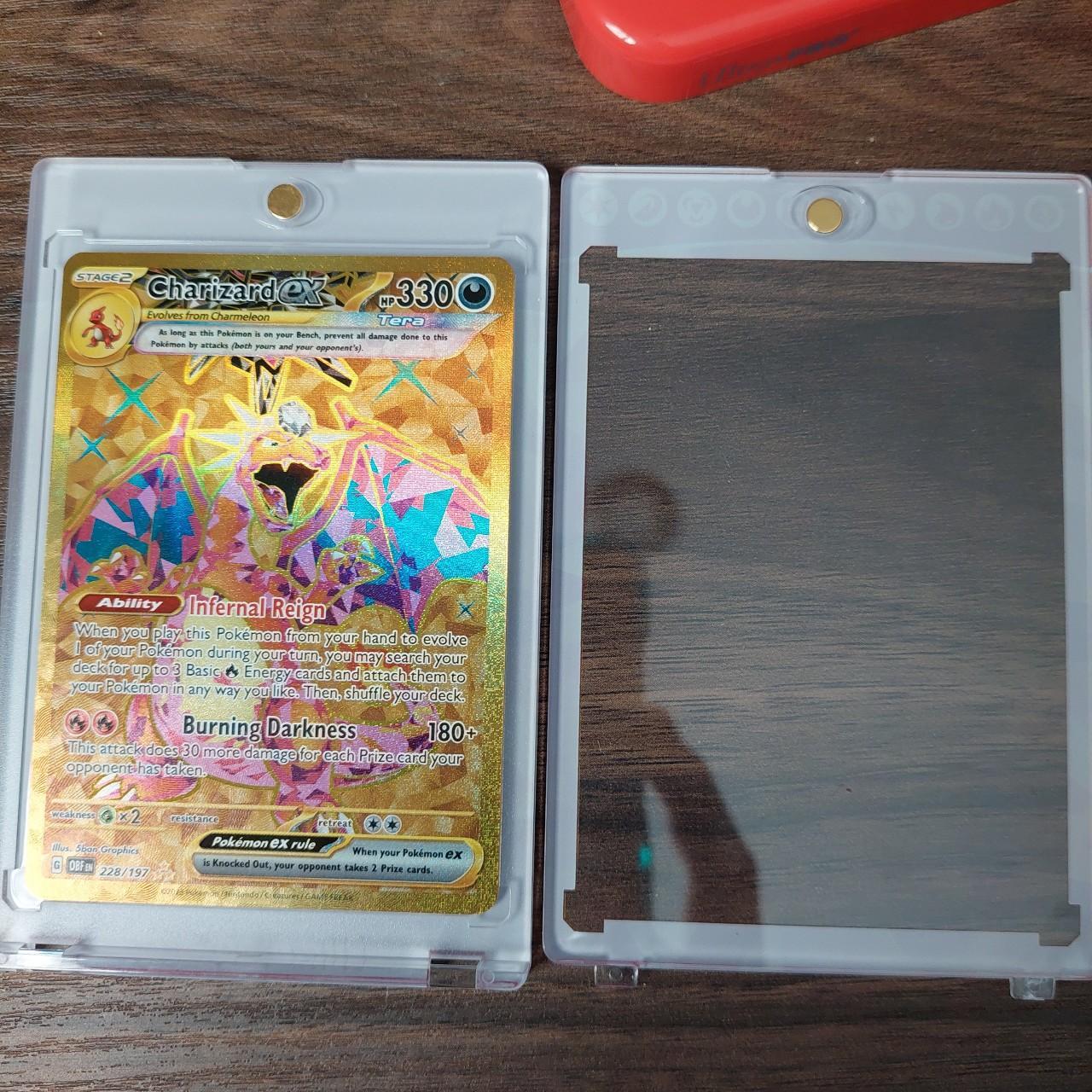 Gold Charizard EX Comes As You See It Magnetic... - Depop