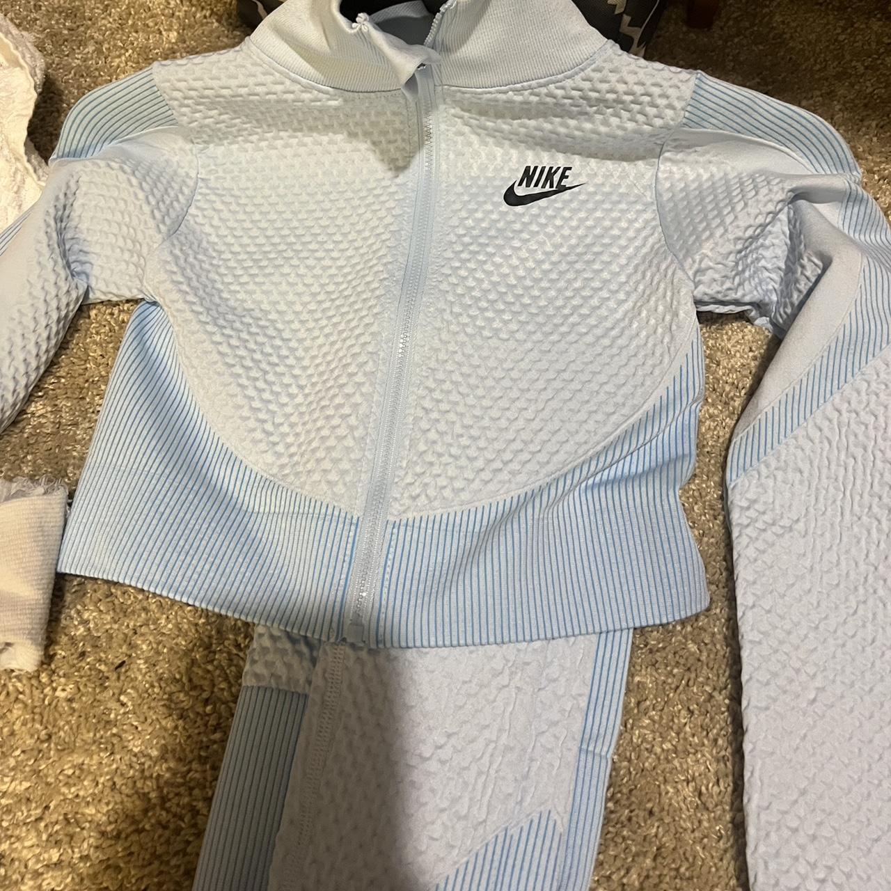 Light blue workout set (leggings and jacket) - Depop