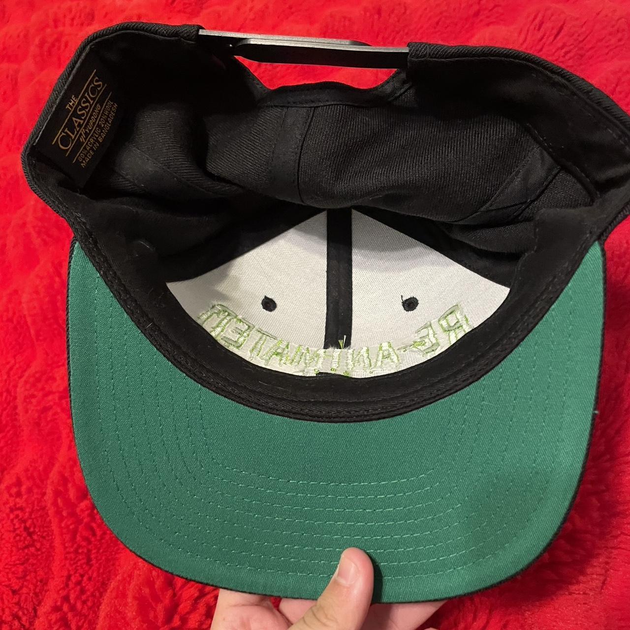 reanimated records big texted green and black hat,... - Depop