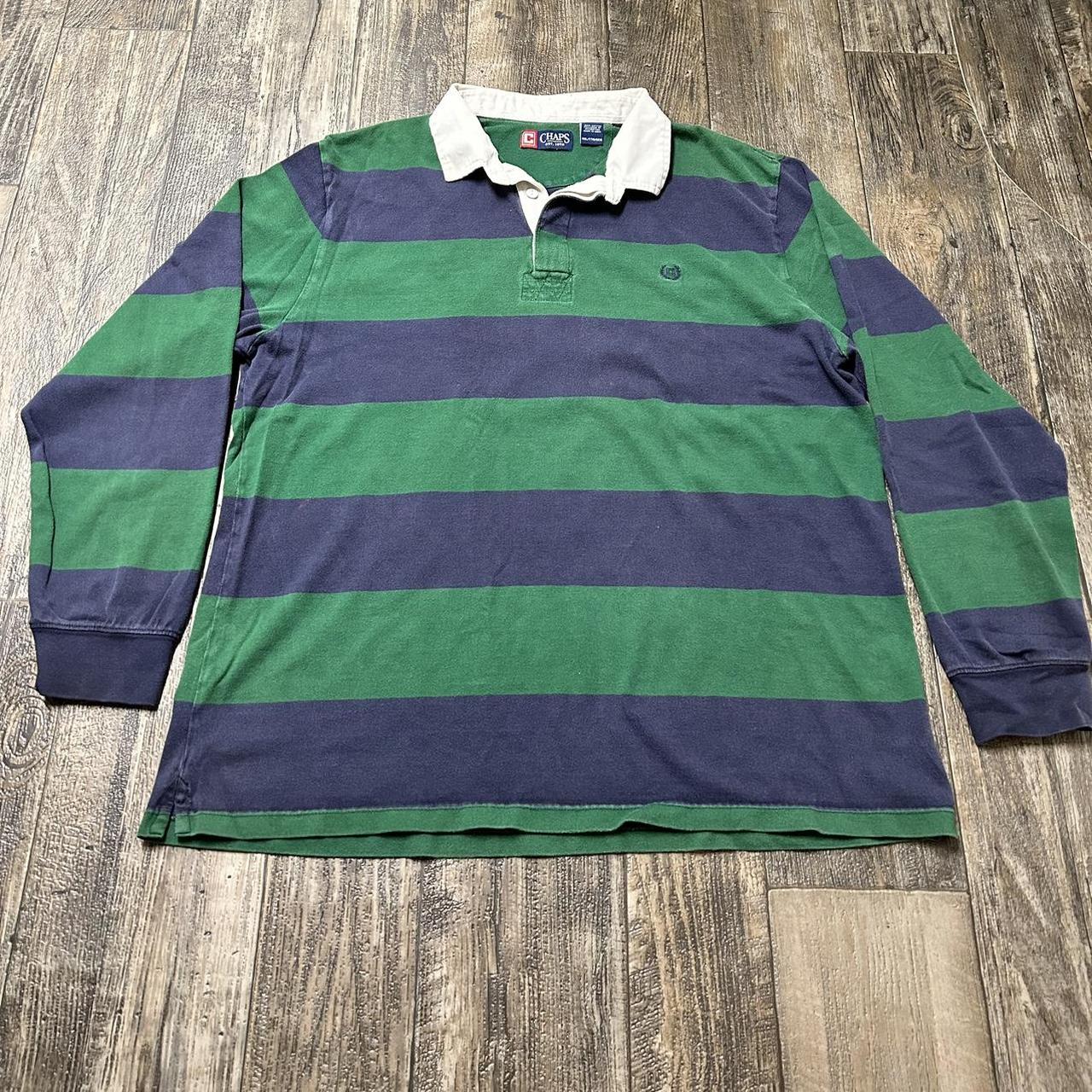 Chaps rugby LS shirt Size XXL tts No flaws - Depop