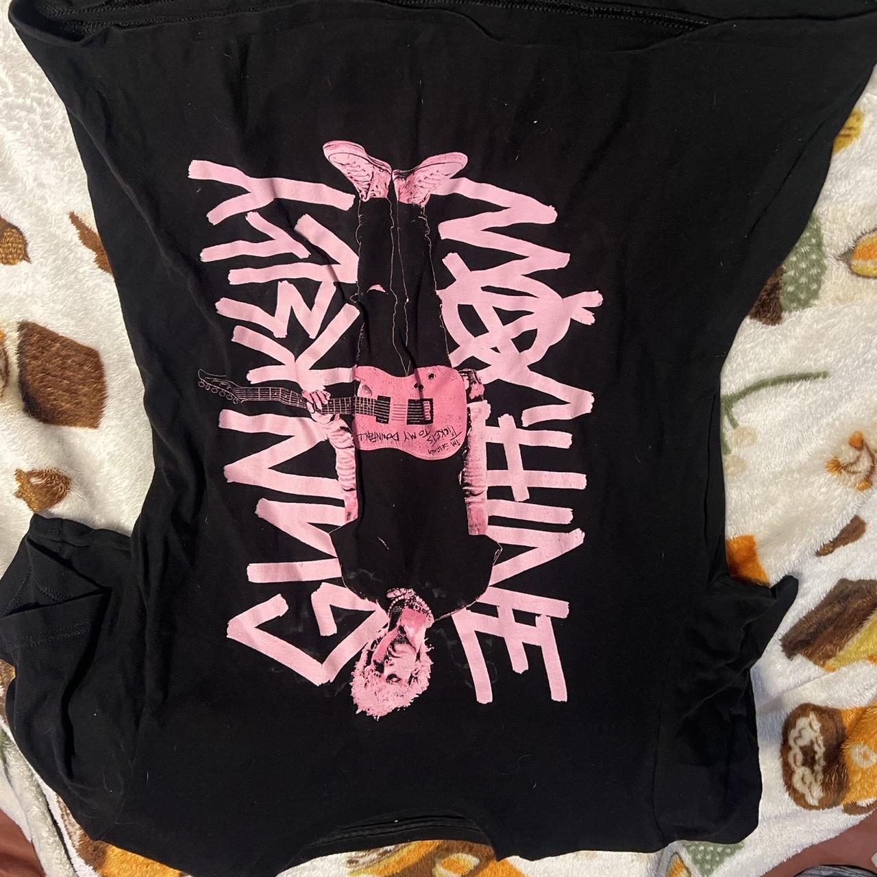 Black and pink Machine Gun Kelly t-shirt #MGK was... - Depop