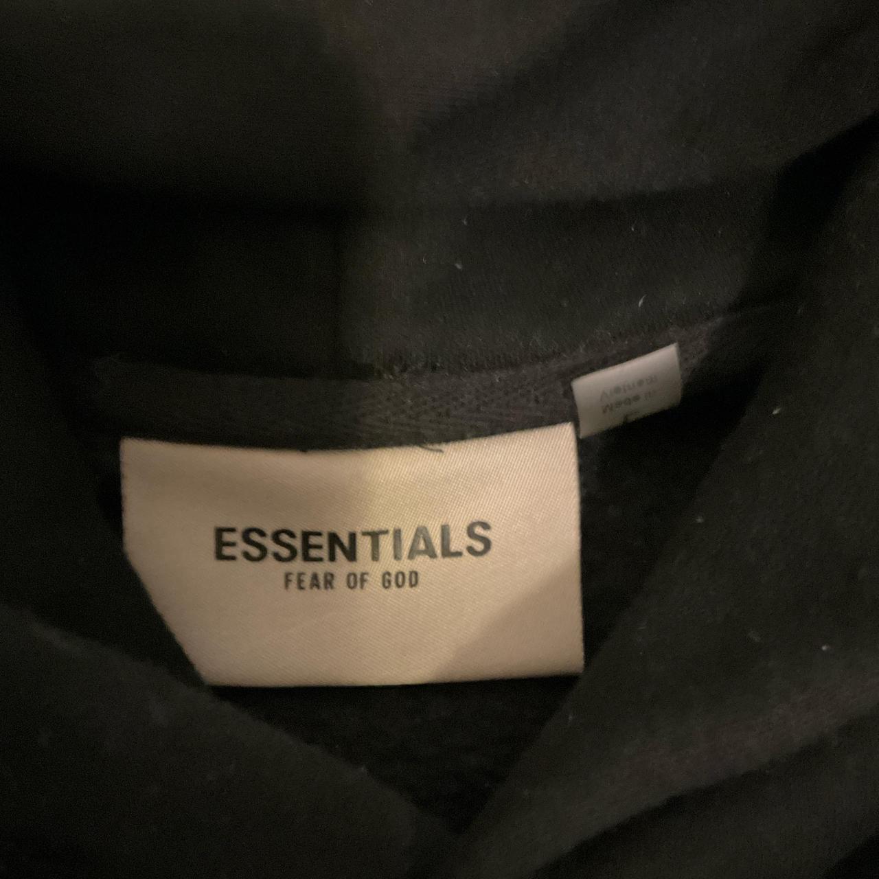 Fear of God black Essentials hoodie - Depop
