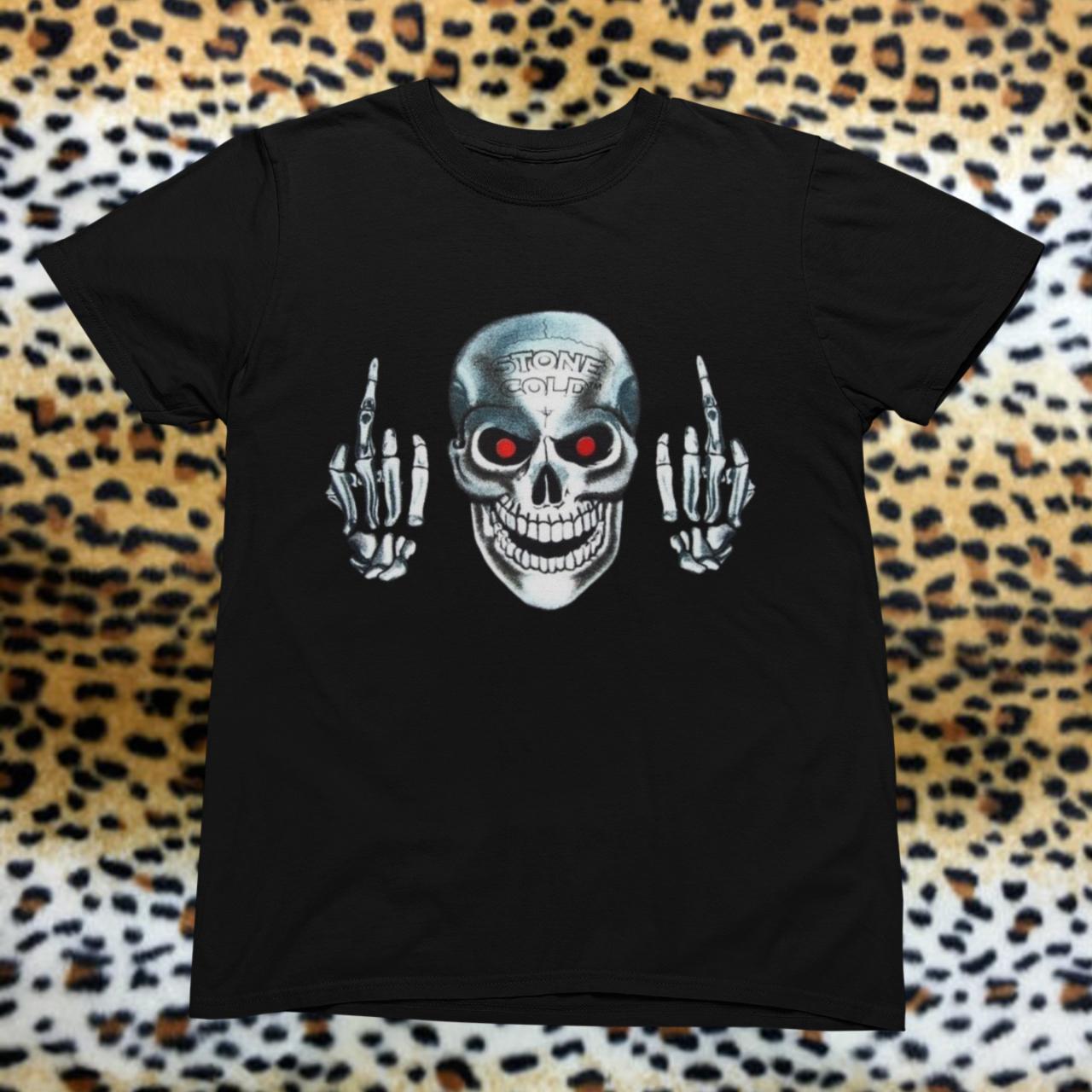 Black Stone Cold Skeleton Shirt Stone Cold... - Depop