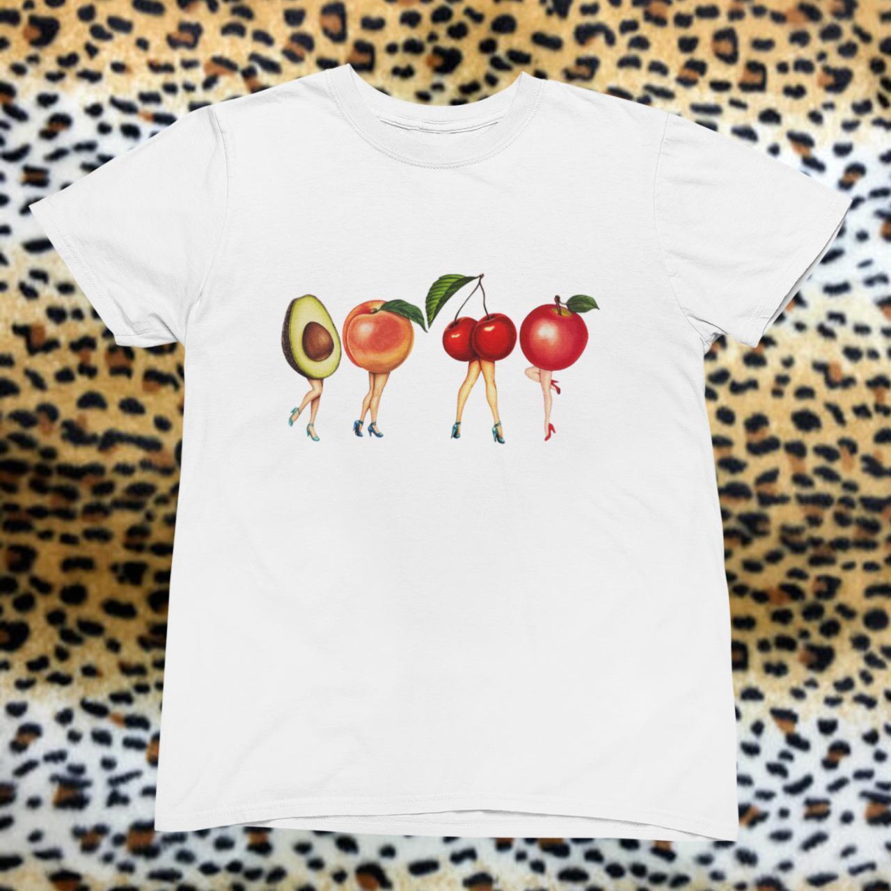 Vintage Fruit Ladies Pulp Art T-Shirt Fruit ladies... - Depop
