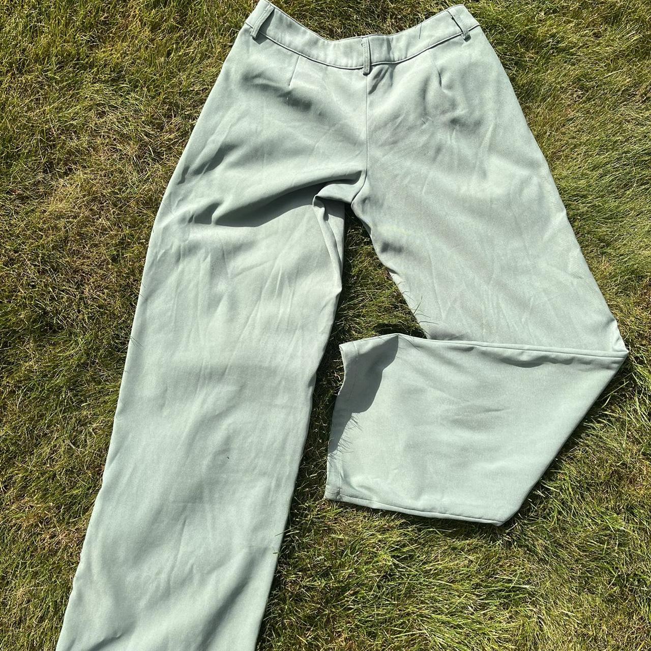 Gorgeous Motel sage green suit wide fitting suit... - Depop