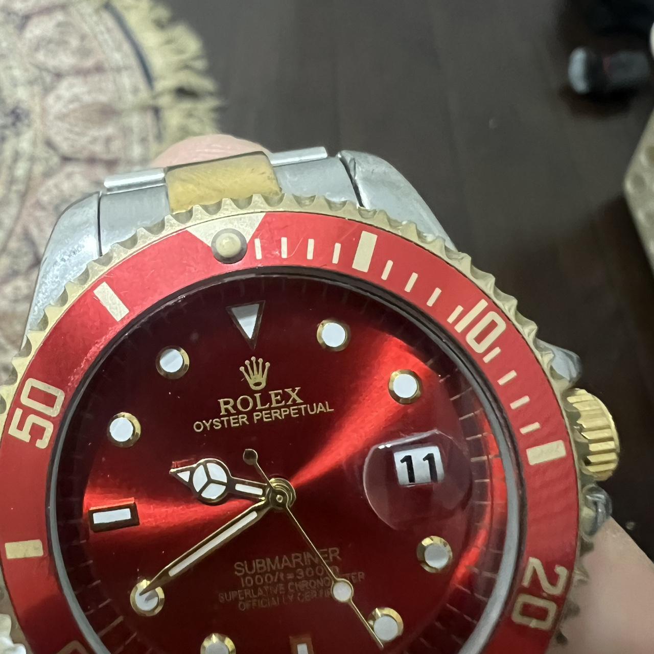 red rollie submariner swiss made - Depop