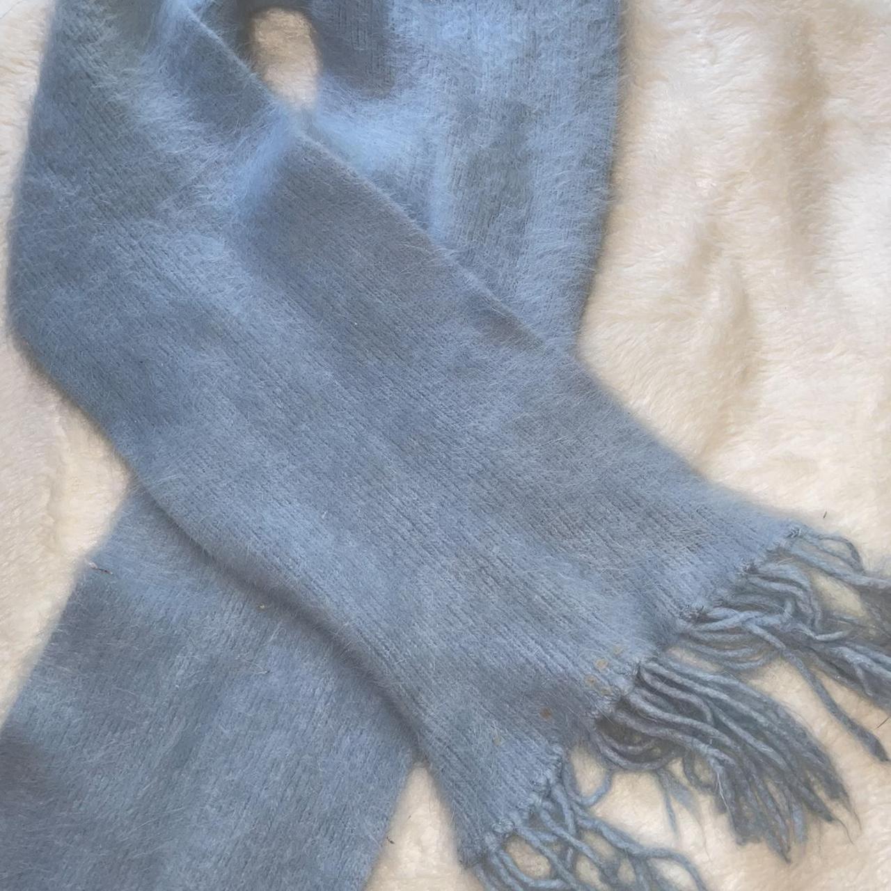Blue fuzzy scarf. Very soft and warm! ｡˚Size:... - Depop