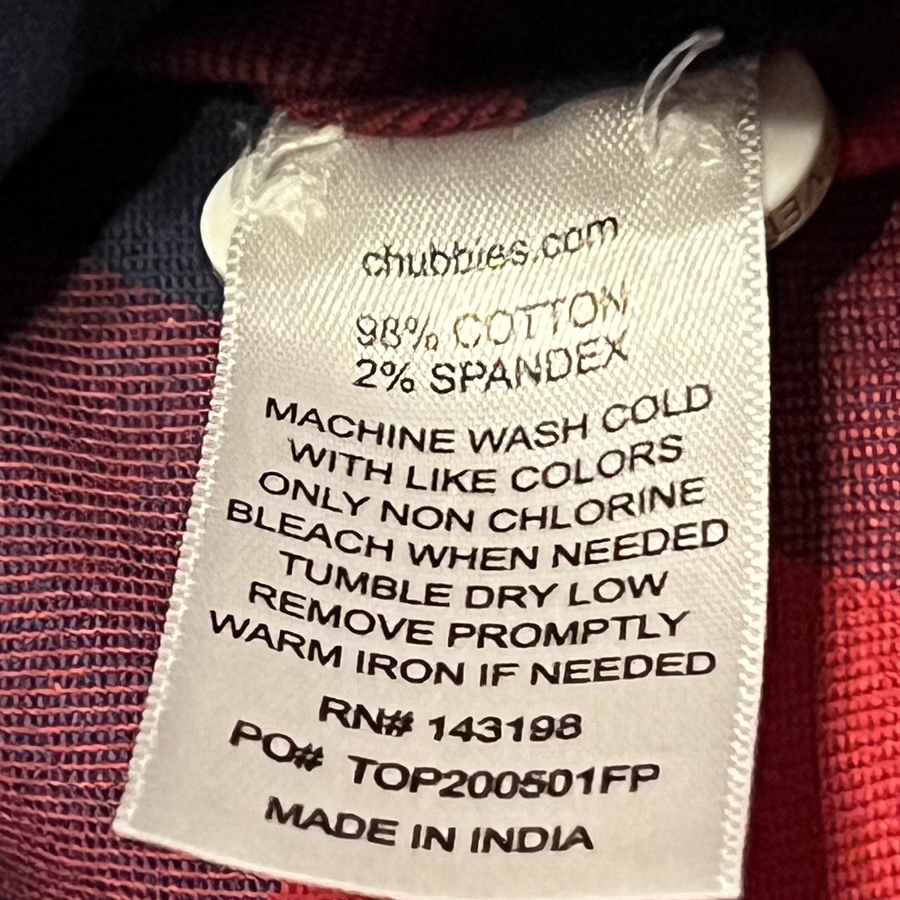 Chubbies The Slumberjack Flannel Shirt in Red 98%... - Depop