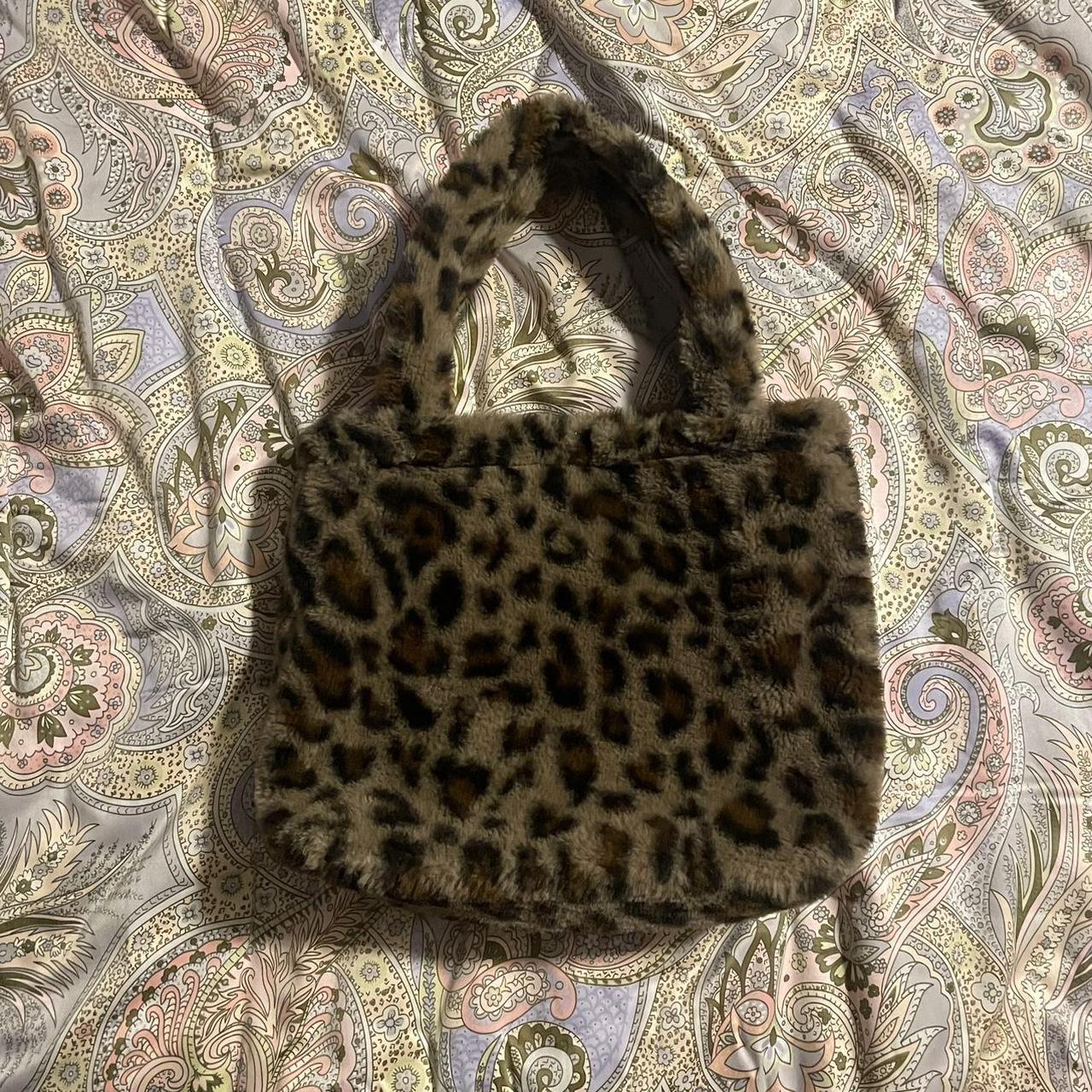 shein cheetah print mini bag it’s dirty in the... - Depop