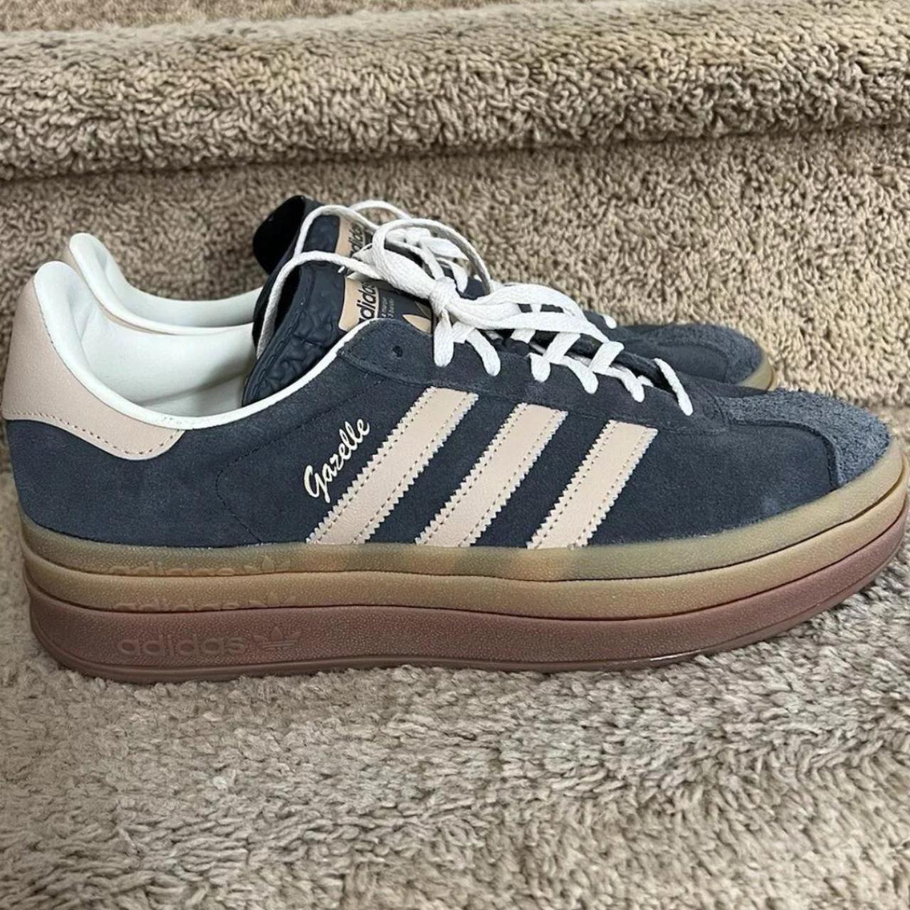 adidas Gazelle Bold Grey Magic Beige Gum Women's... - Depop