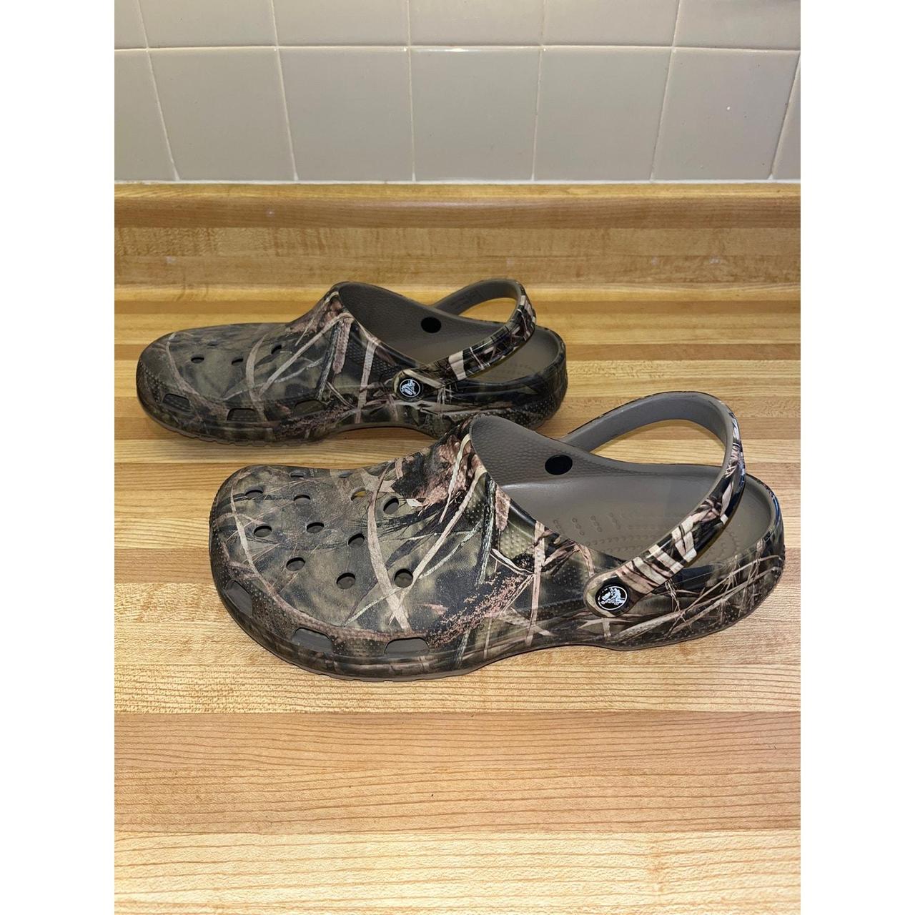 Camouflage Crocs - Men's Size 12 - Realtree Max-4 HD... - Depop