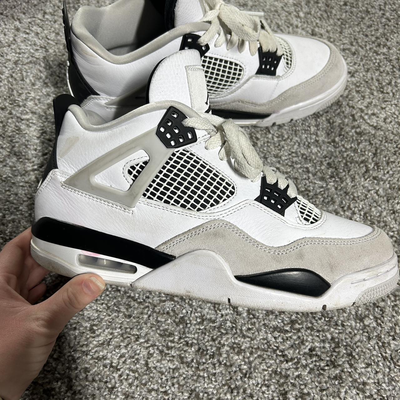 authentic jordan 4 military black -size womens 10 -... - Depop