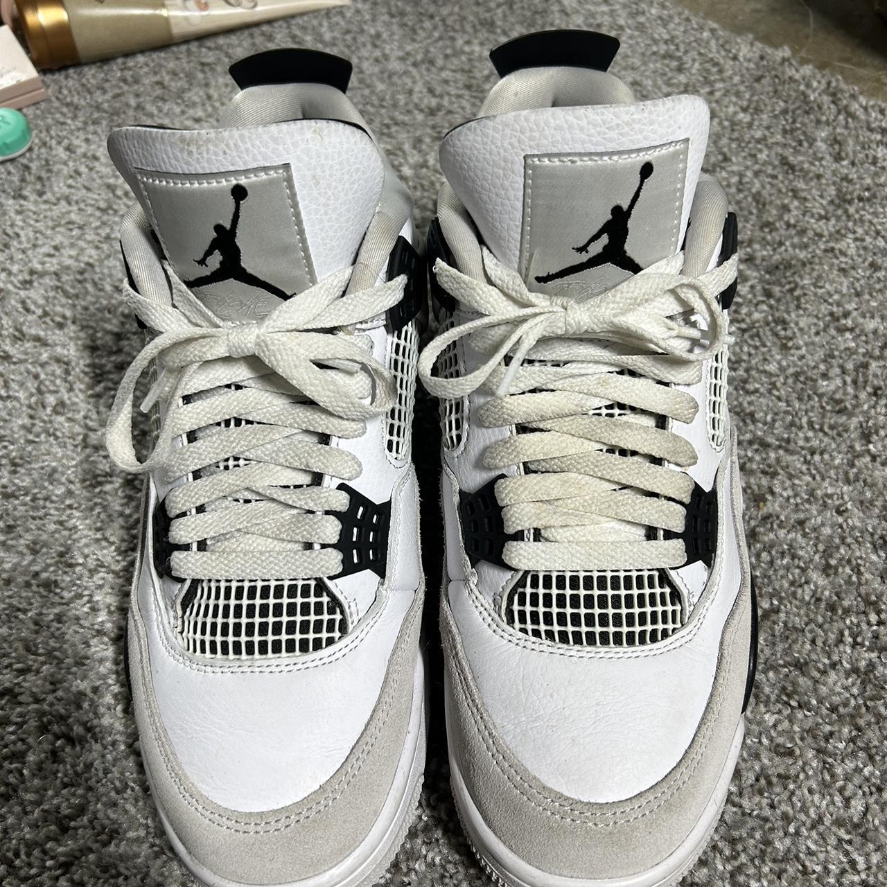 authentic jordan 4 military black -size womens 10 -... - Depop