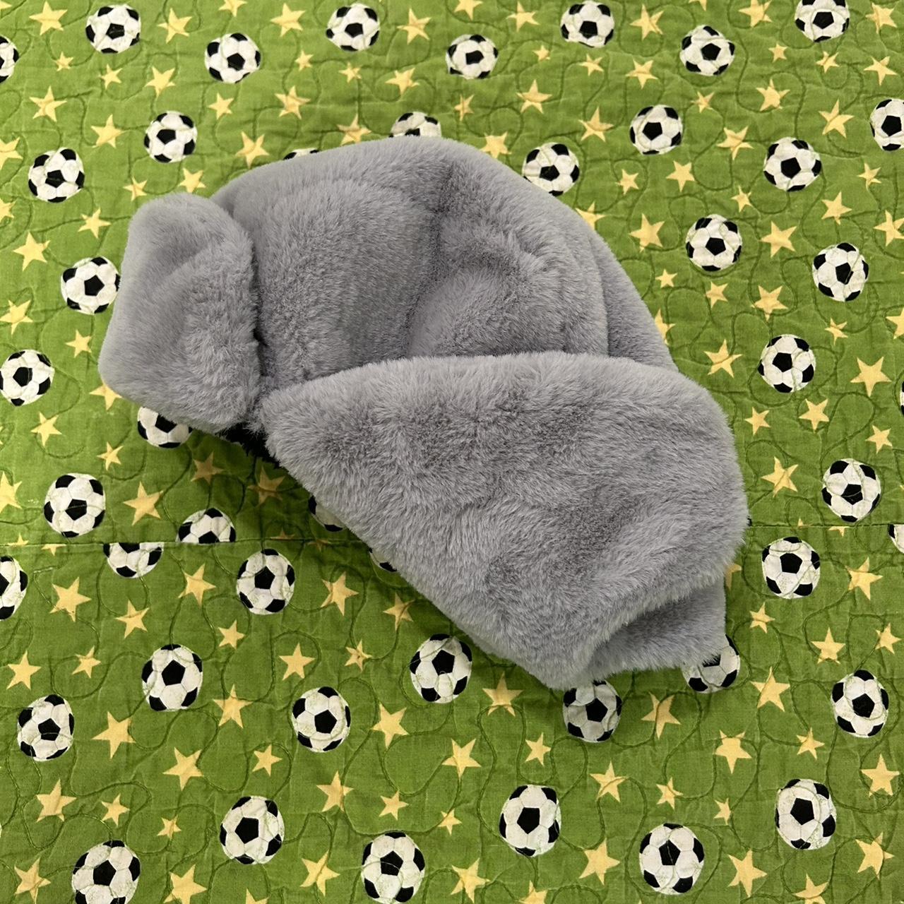 grey trapper hat one size fits all - Depop