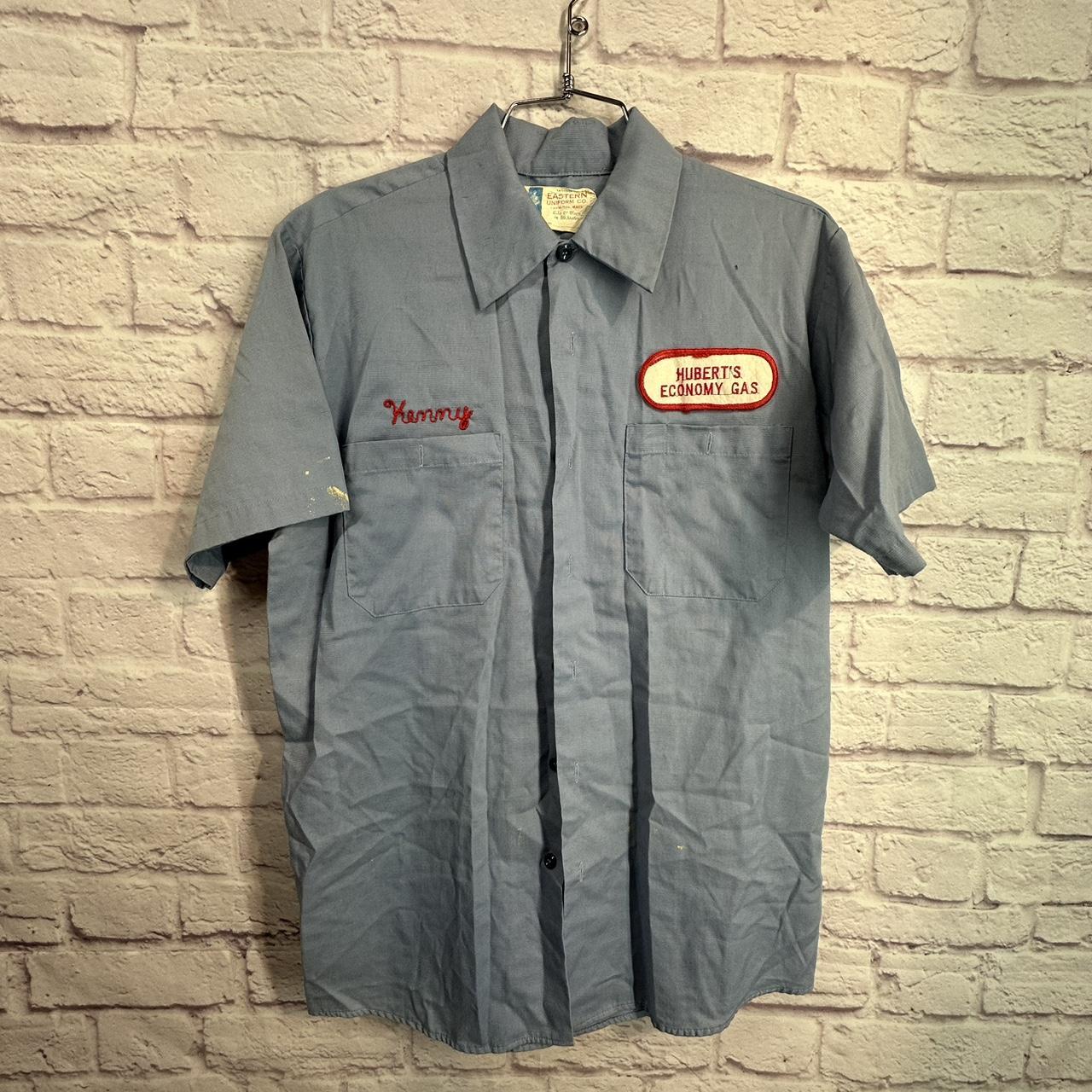 Vintage workwear button up, has some paint stains on... - Depop
