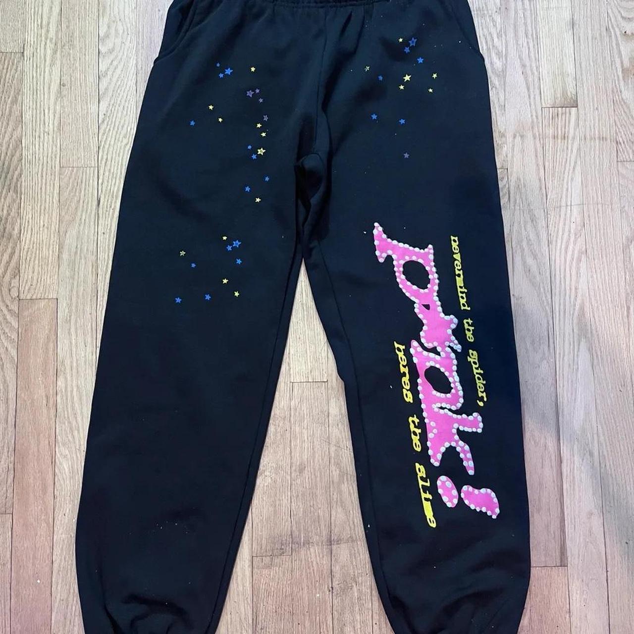 Sp5der pants black size small - Depop