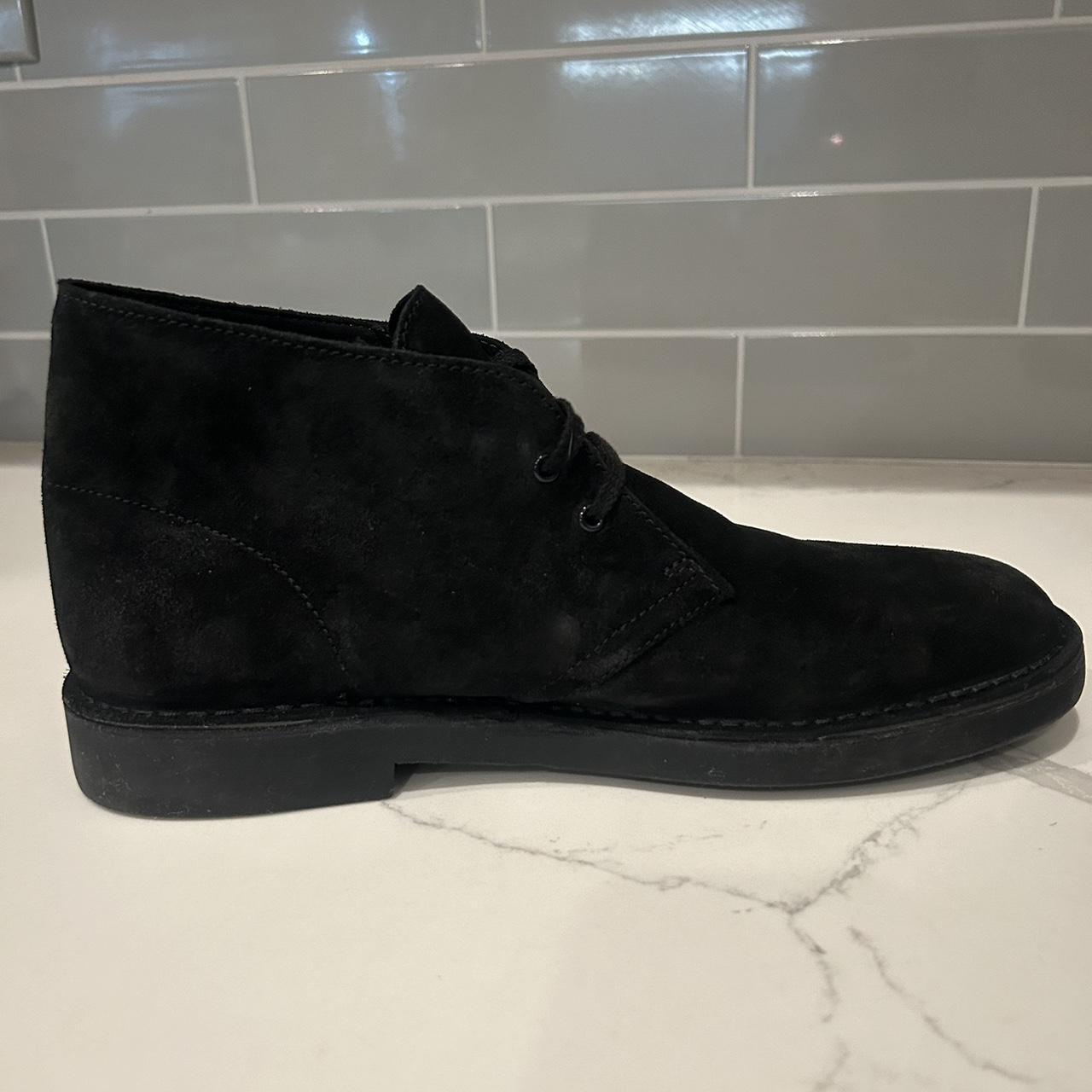 Clarks Bushacre 2 Chukka Boot in Black Suede Men's... - Depop
