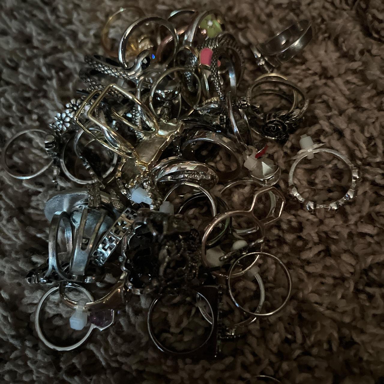 random ring lot assortment! group of ten rings per... - Depop
