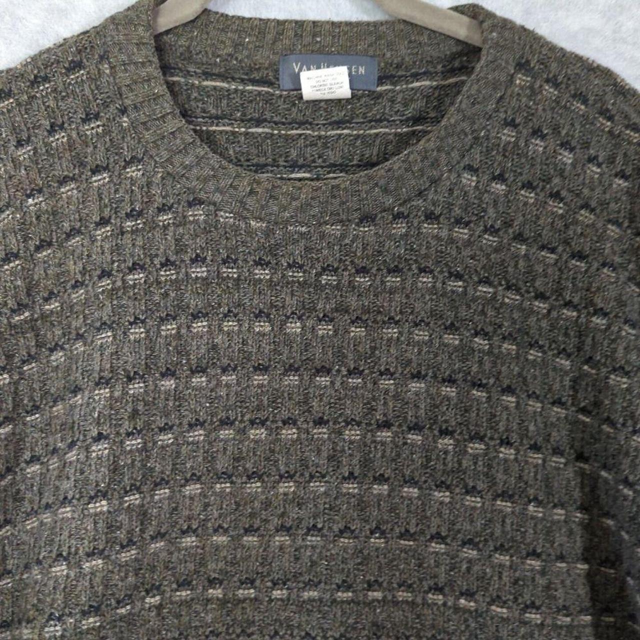 Vintage 90s Grunge Green Indie Chunky Knit Oversized... - Depop