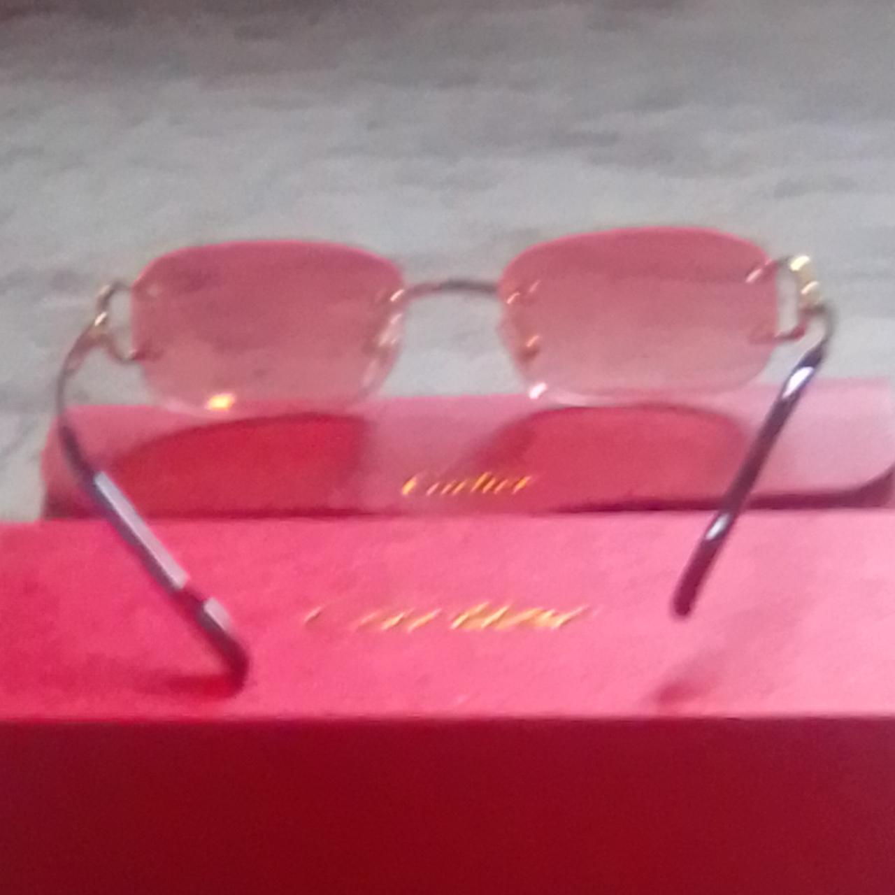 Red Lens Cartier Sunglasses - Depop
