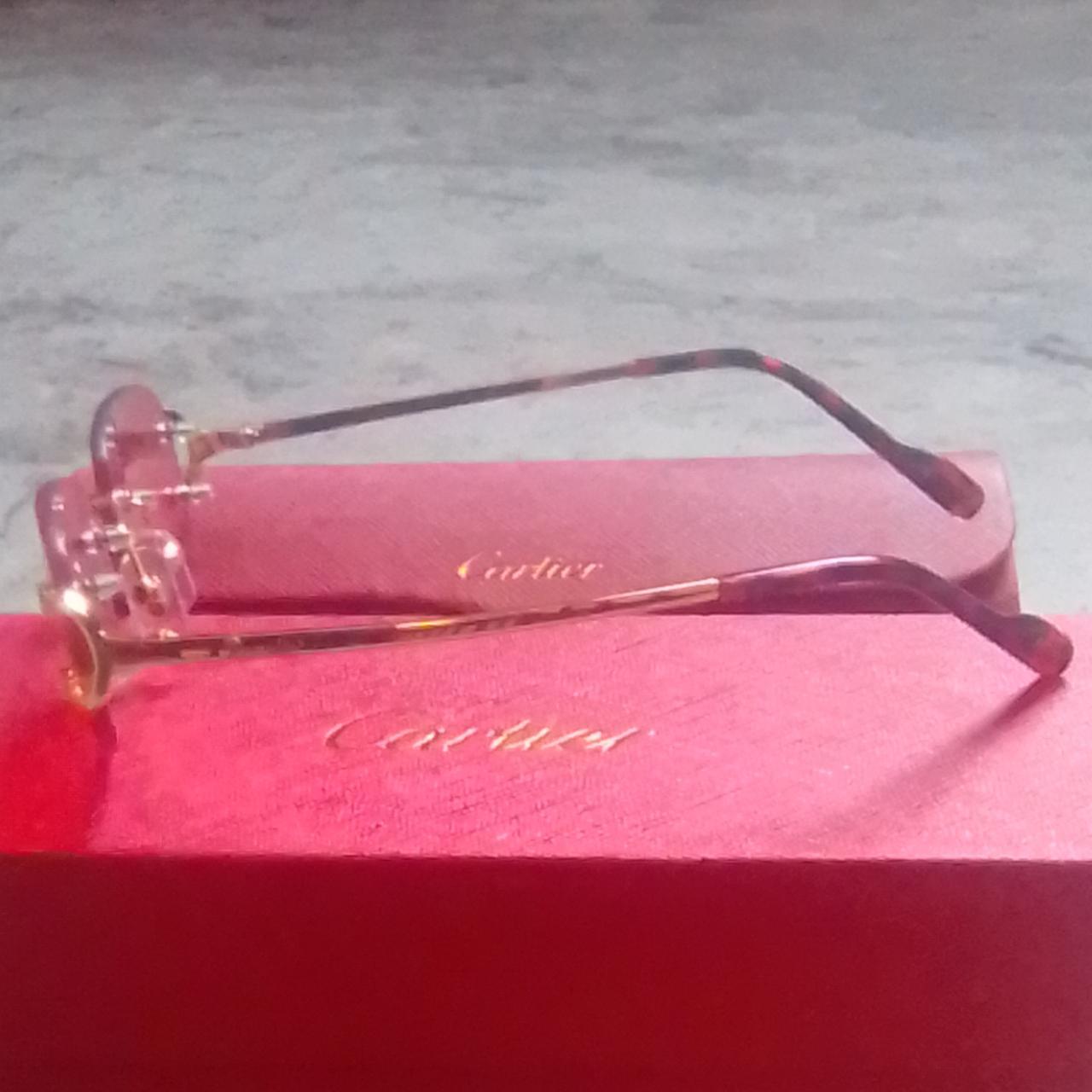 Red Lens Cartier Sunglasses - Depop