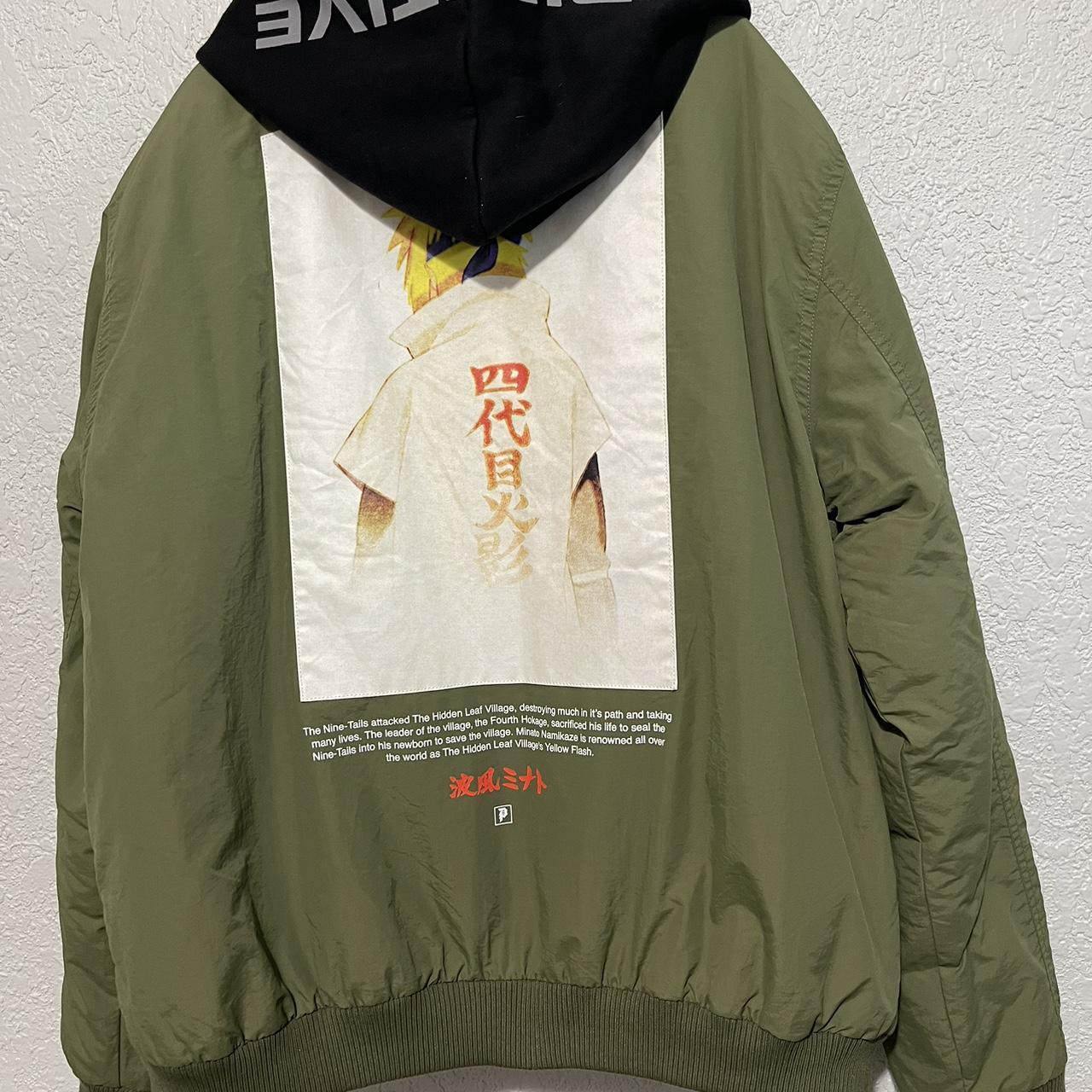 Primitive x Naruto collab Minato Namikaze Green... - Depop