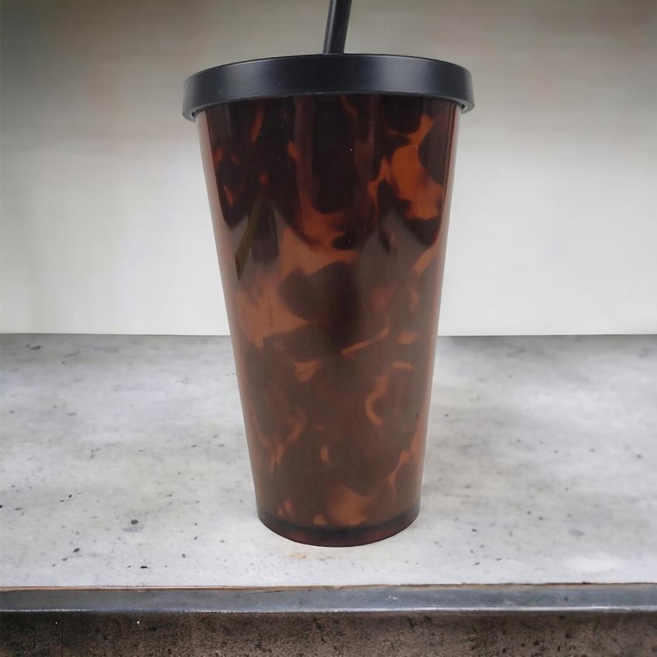 Starbucks 16 oz Cold Cup Tumbler Tortoise Shell... - Depop
