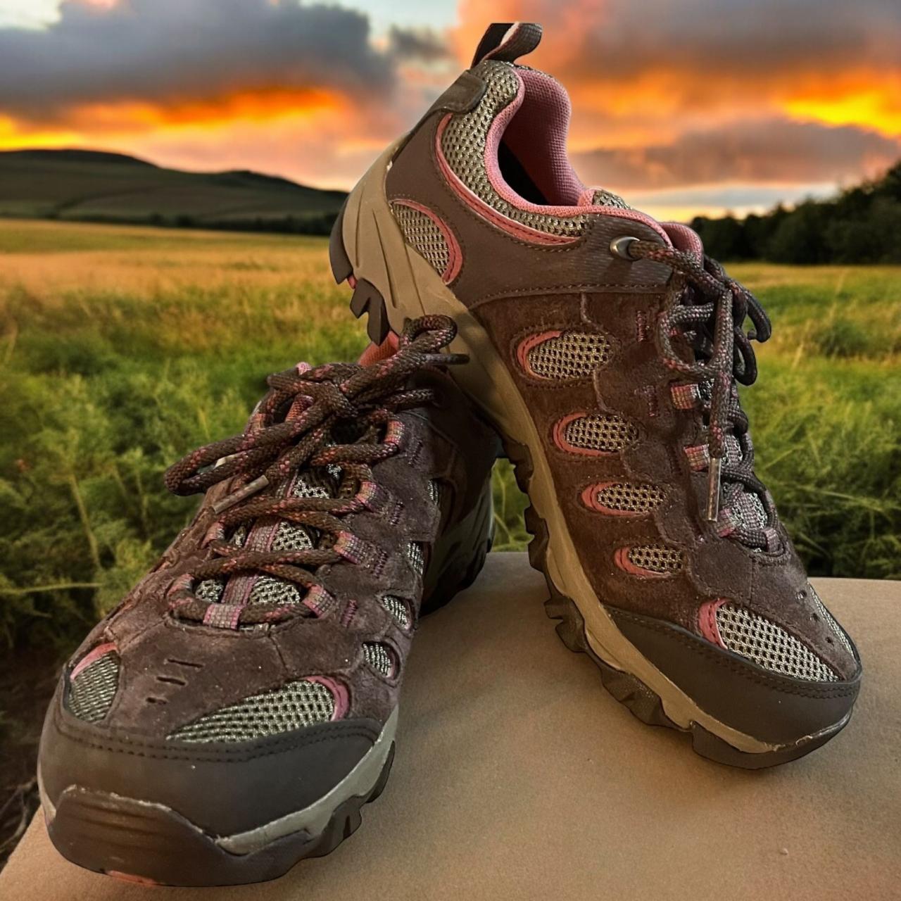 Merrell Espresso Blushing Performance Hiking Shoes... - Depop